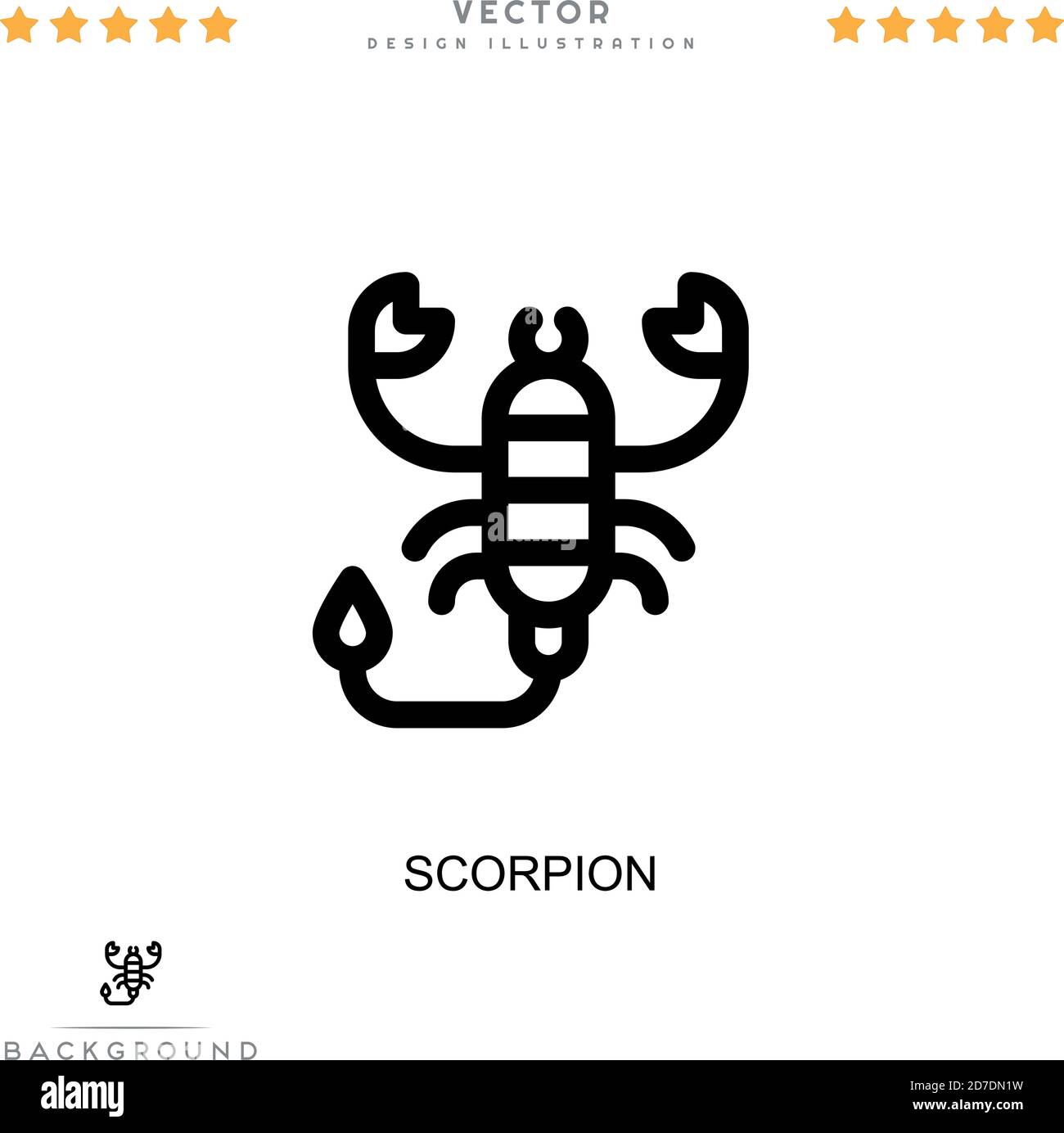 Scorpion icon. Simple element from digital disruption collection. Line ...