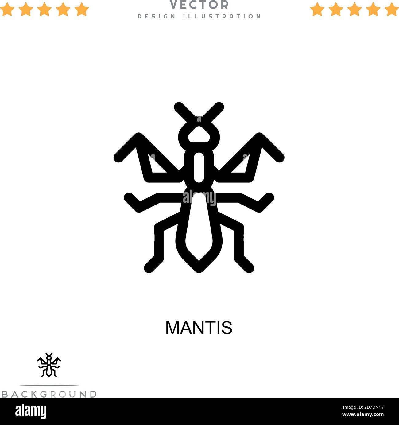Mantis icon. Simple element from digital disruption collection. Line ...