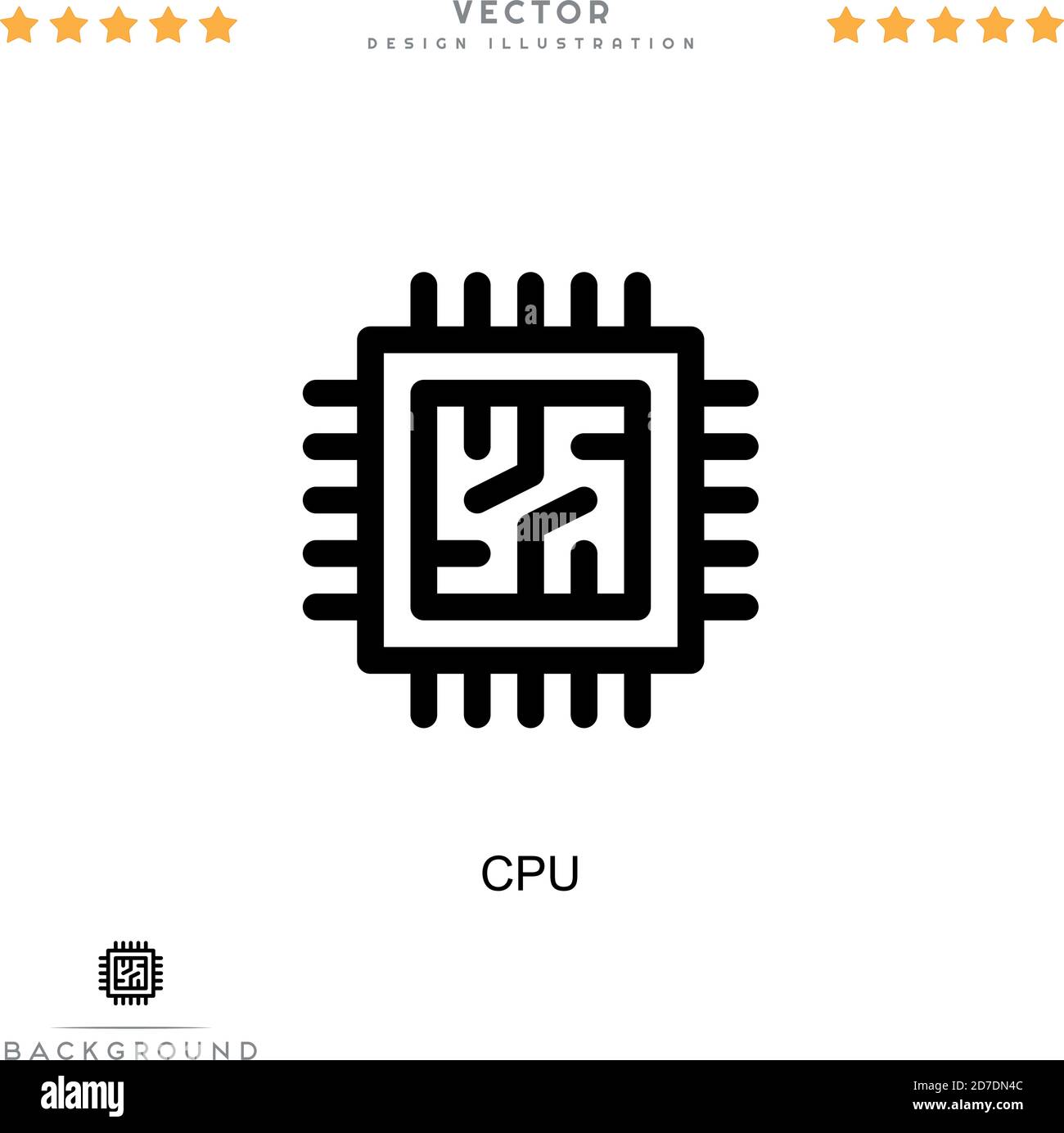 Cpu icon. Simple element from digital disruption collection. Line Cpu ...