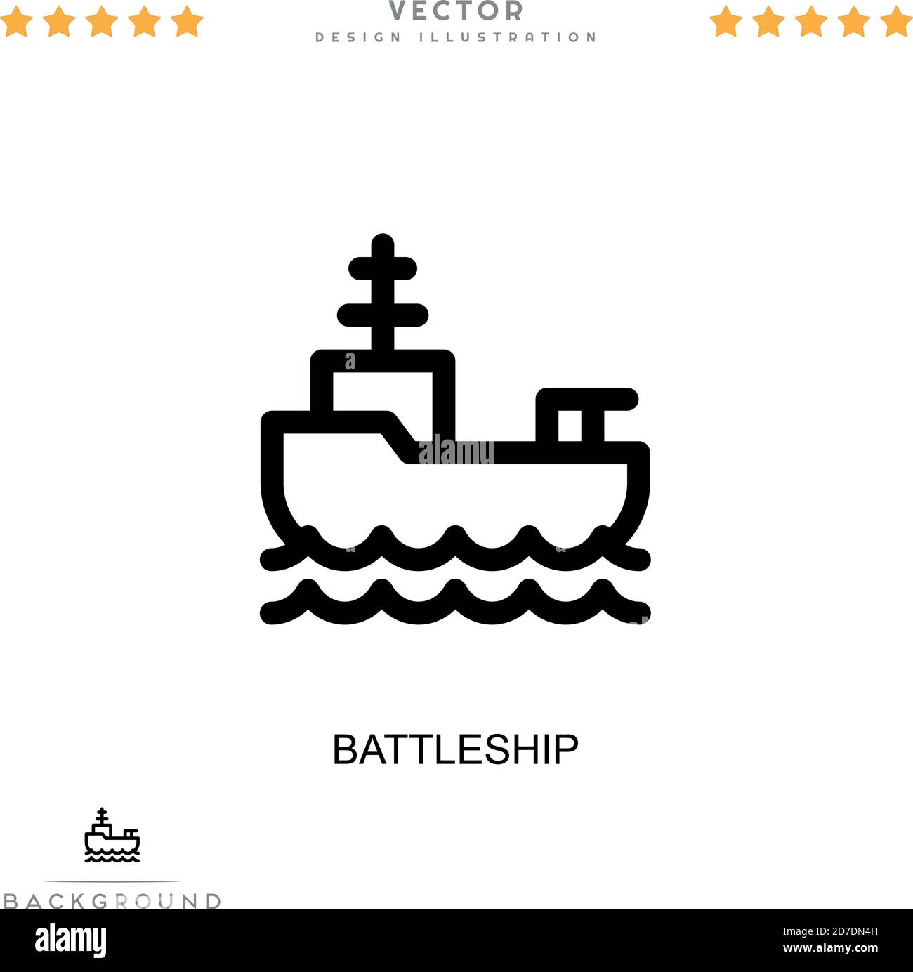 Battleship icon. Simple element from digital disruption collection ...
