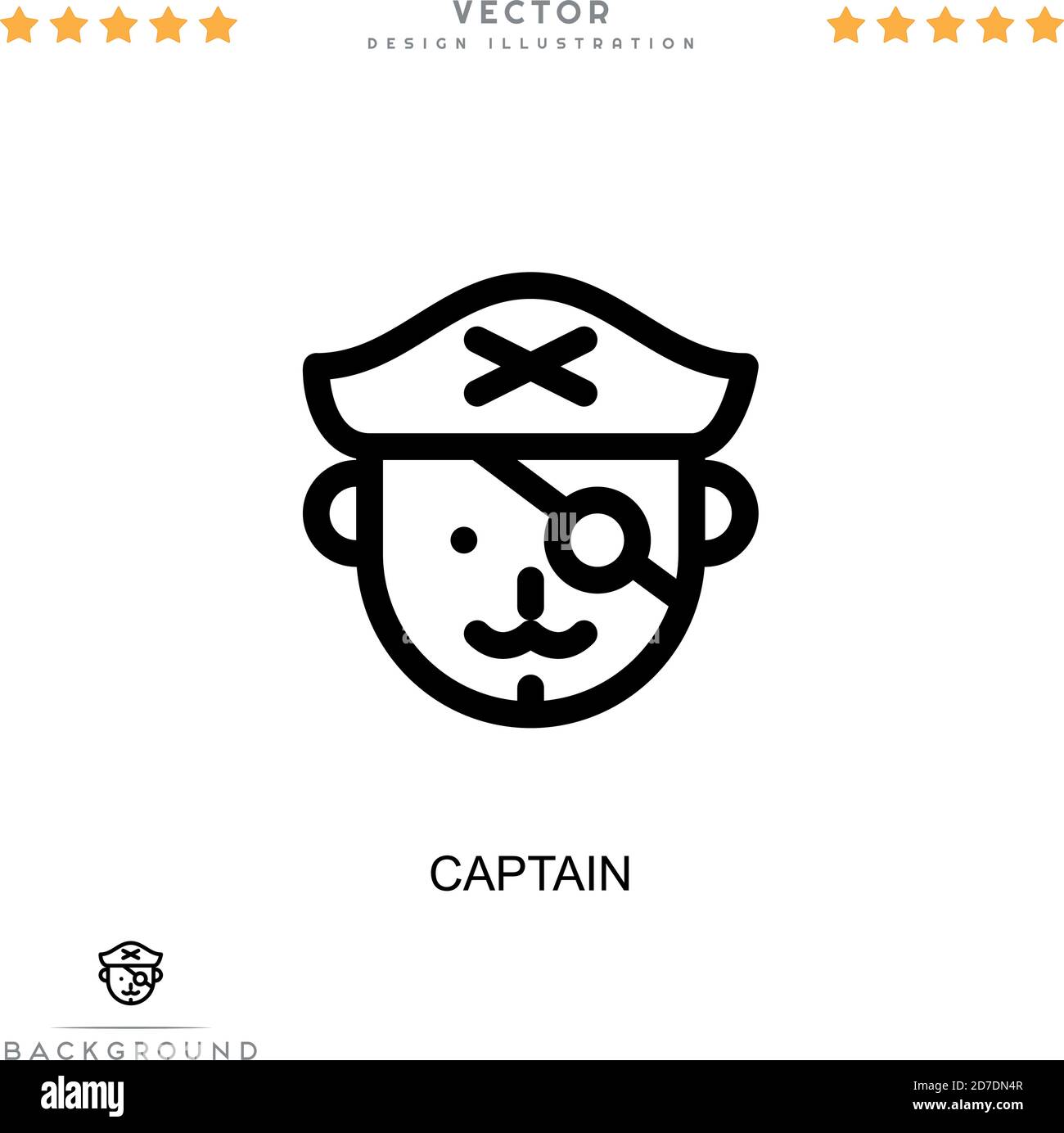 Captain icon. Simple element from digital disruption collection. Line ...