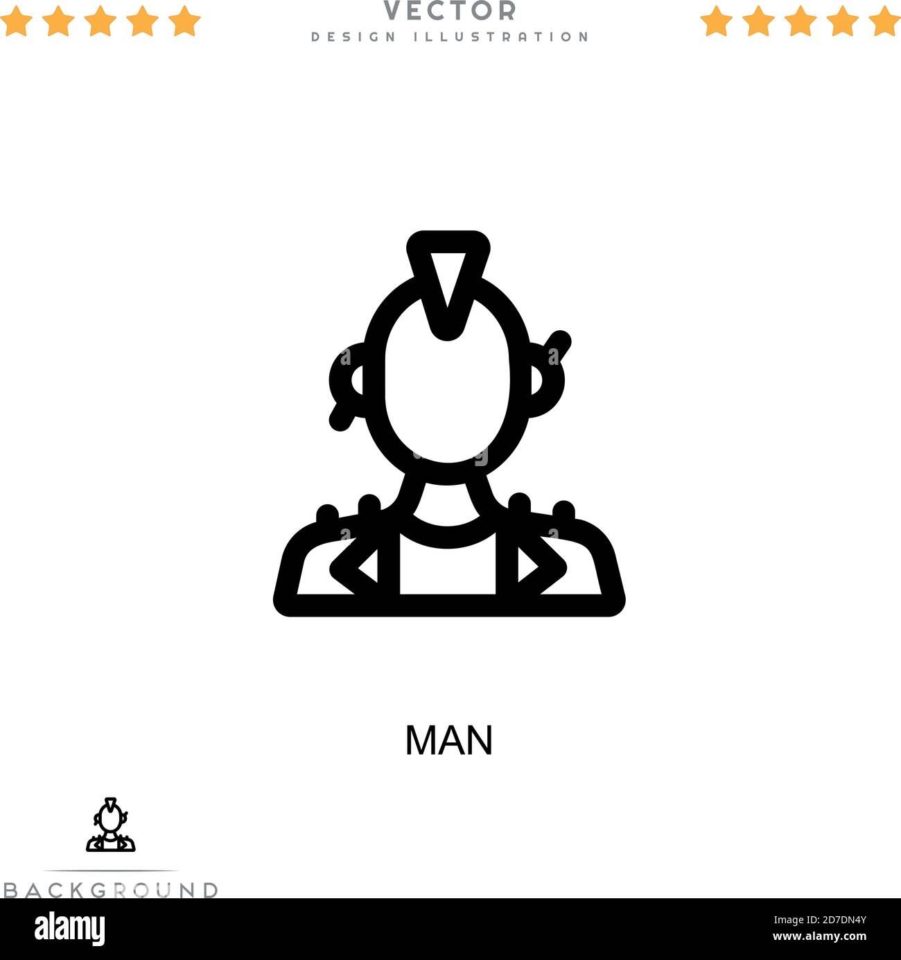 Man icon. Simple element from digital disruption collection. Line Man ...