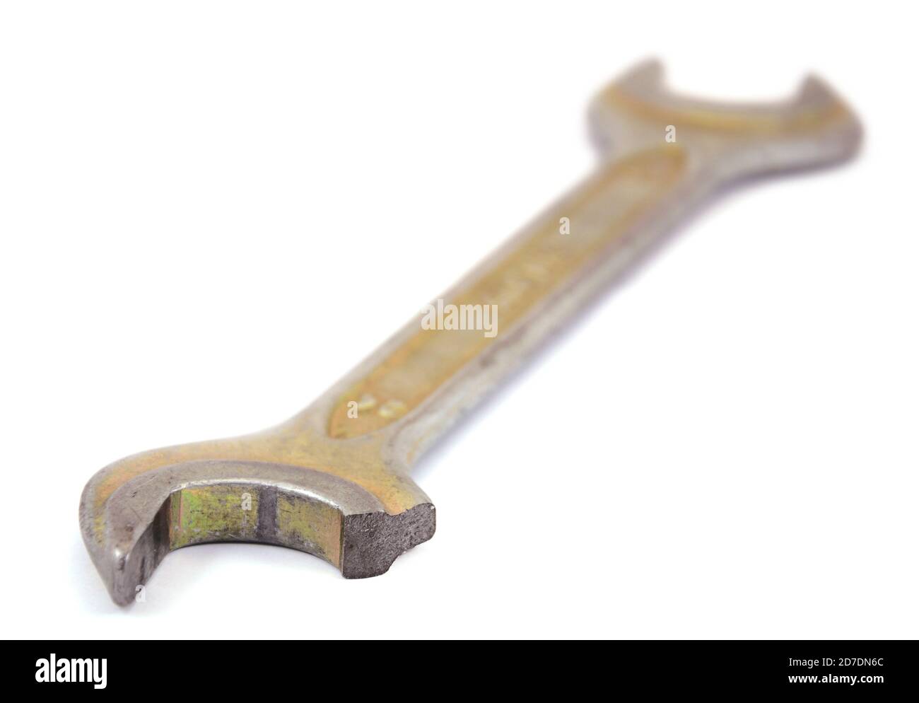 Broken wrench on a white background Stock Photo - Alamy