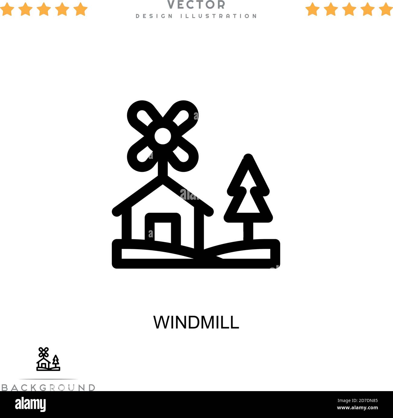 Windmill icon. Simple element from digital disruption collection. Line ...