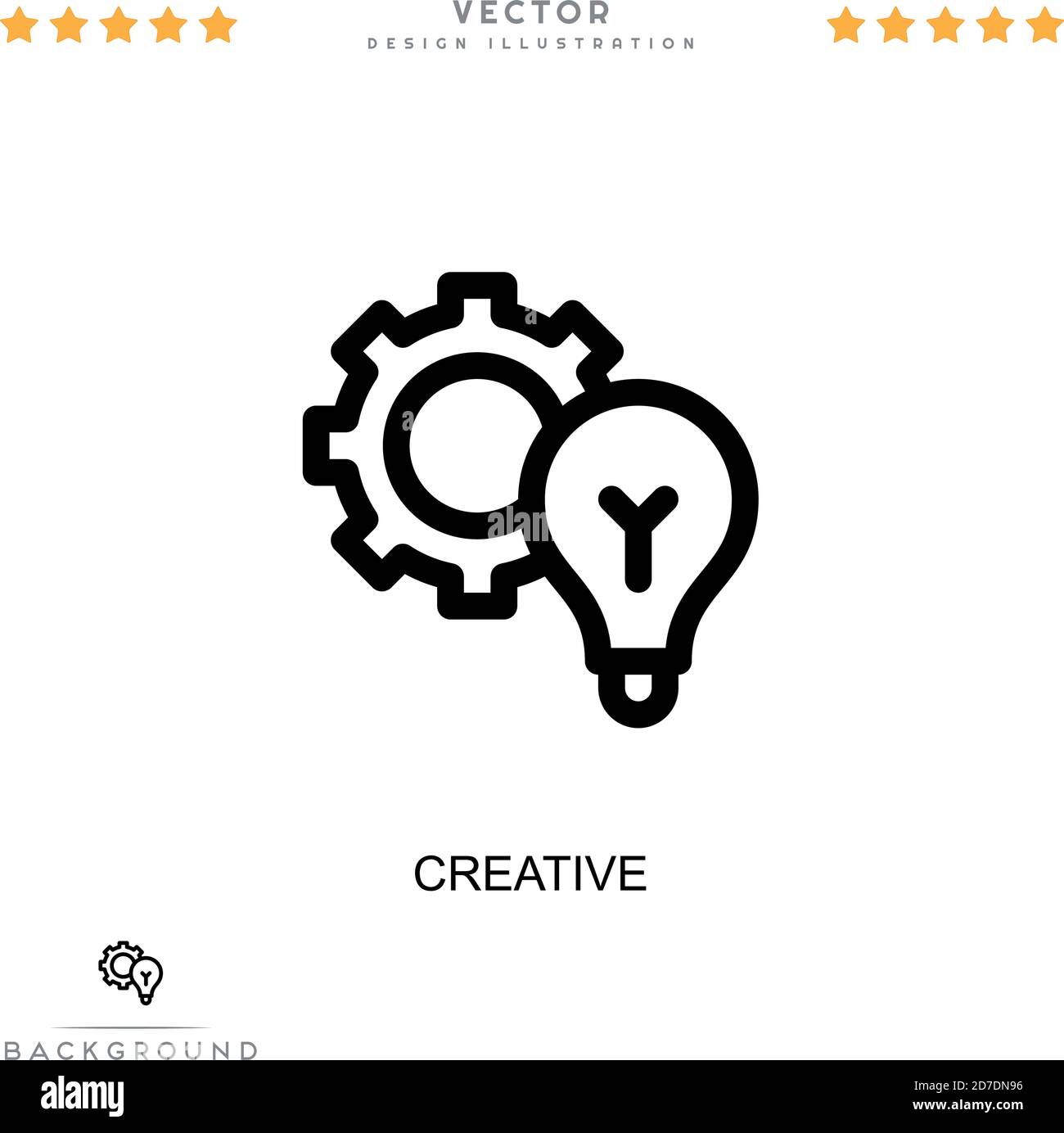 Creative icon. Simple element from digital disruption collection. Line ...