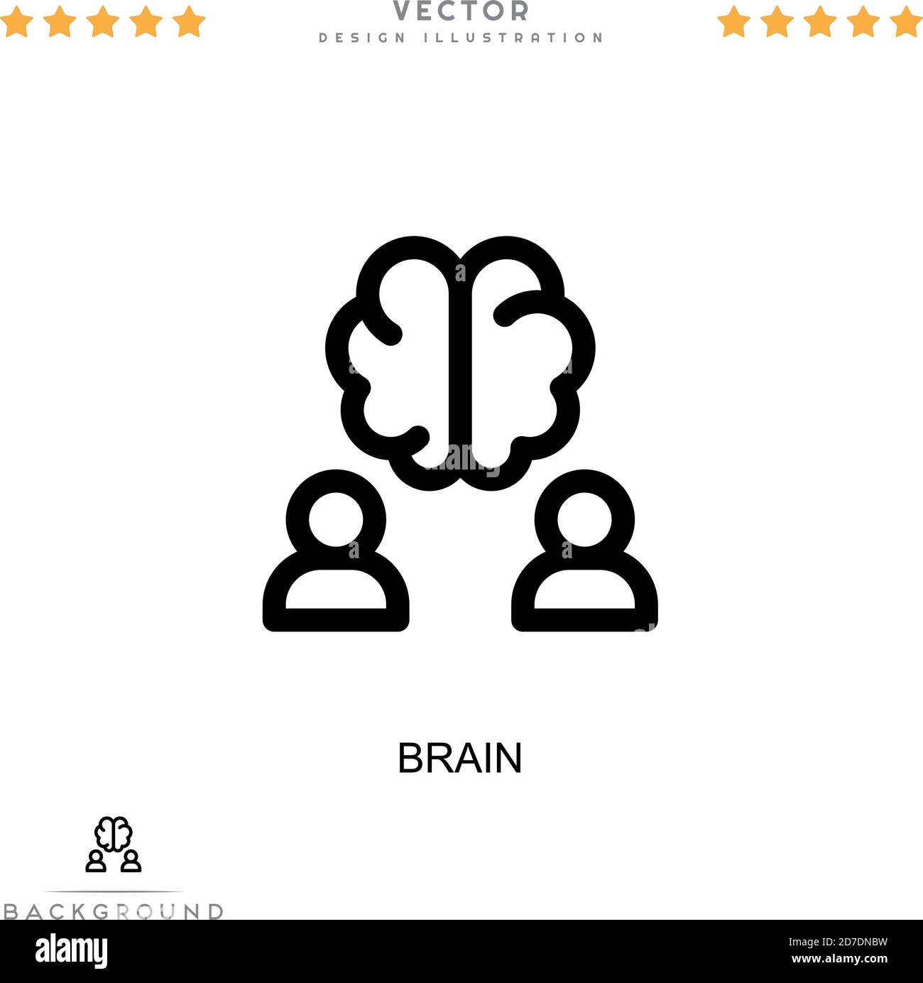 Brain icon. Simple element from digital disruption collection. Line ...