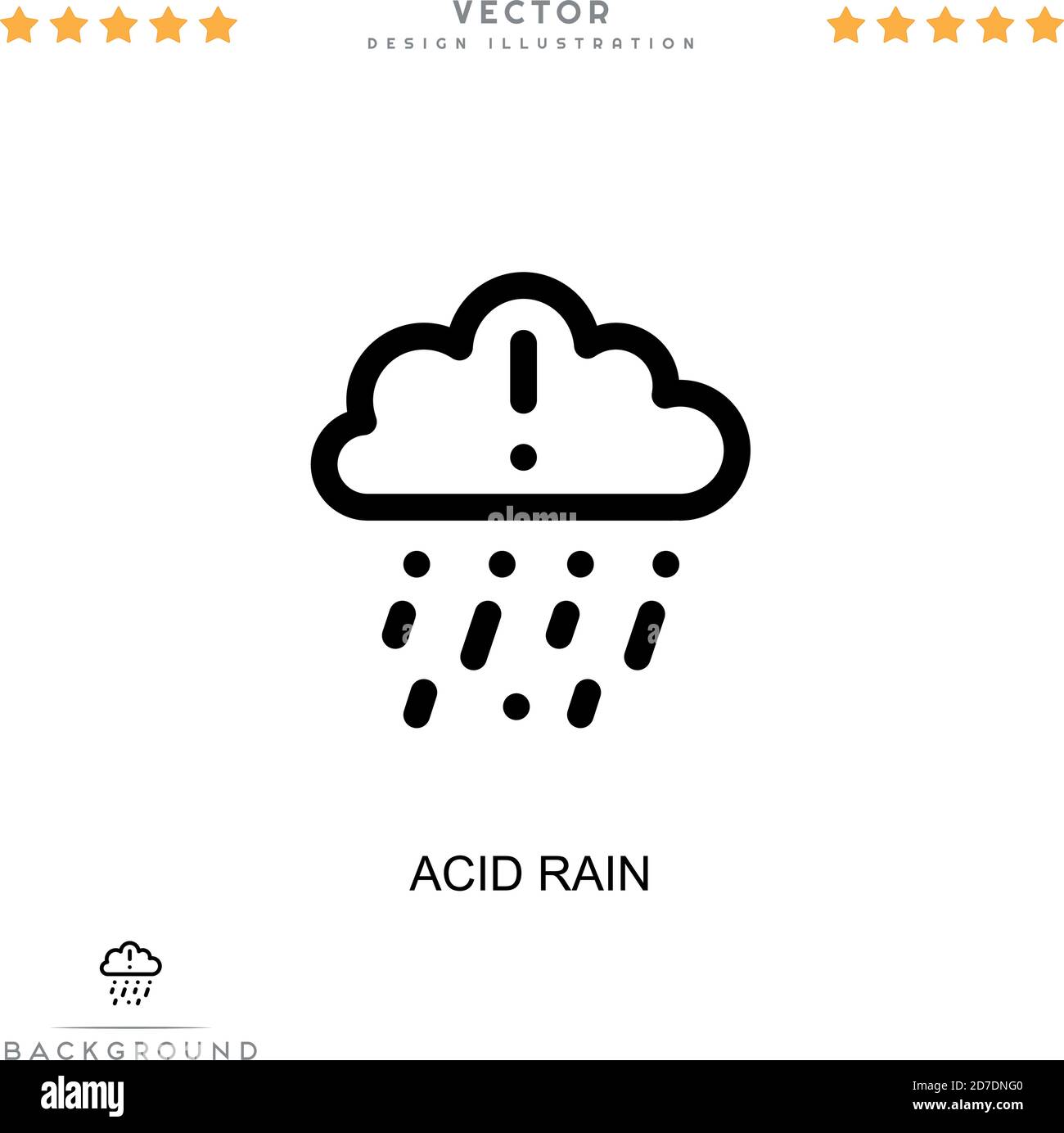 Acid rain icon. Simple element from digital disruption collection. Line ...
