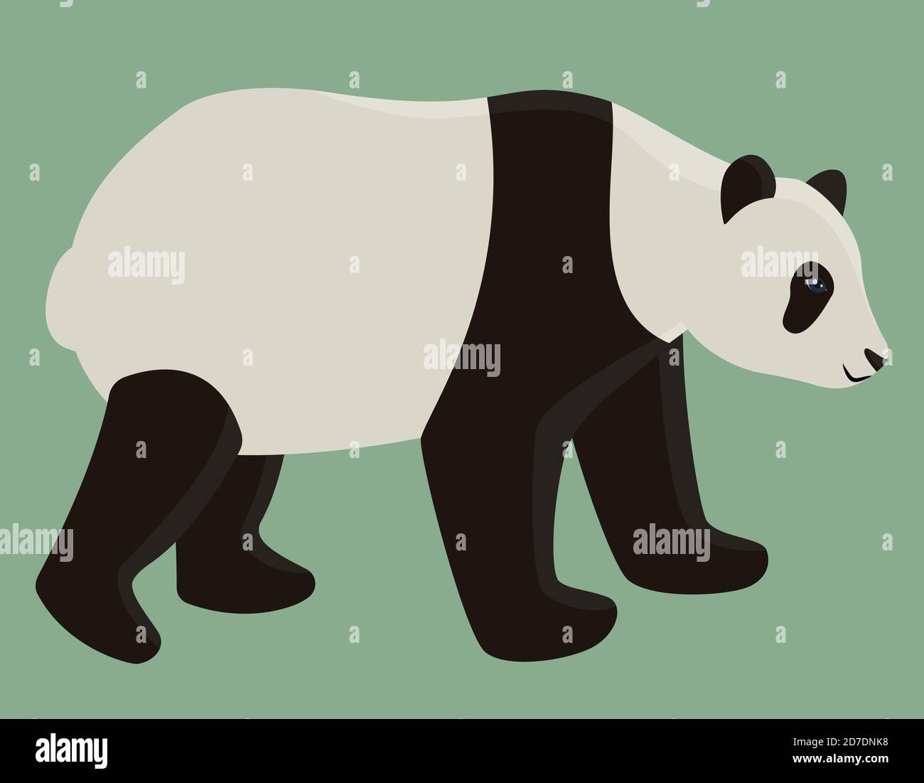 Walking adult panda. Cute animal in cartoon style Stock Vector Image ...