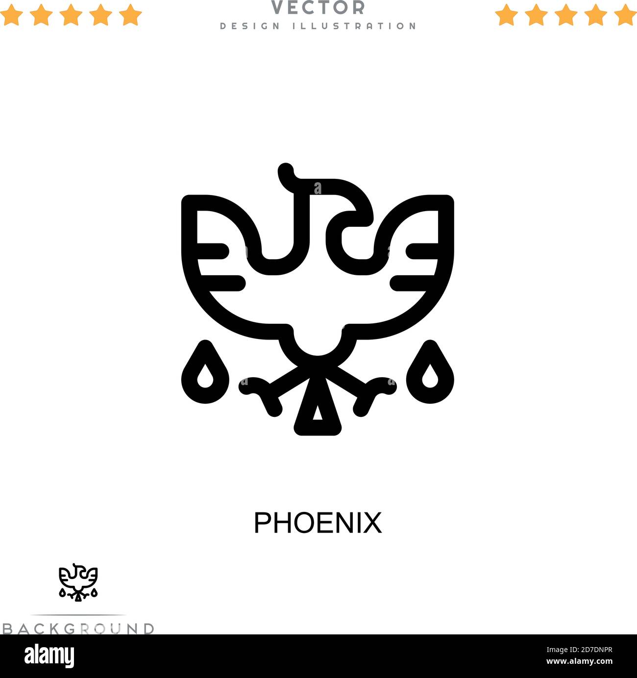 Phoenix icon. Simple element from digital disruption collection. Line ...