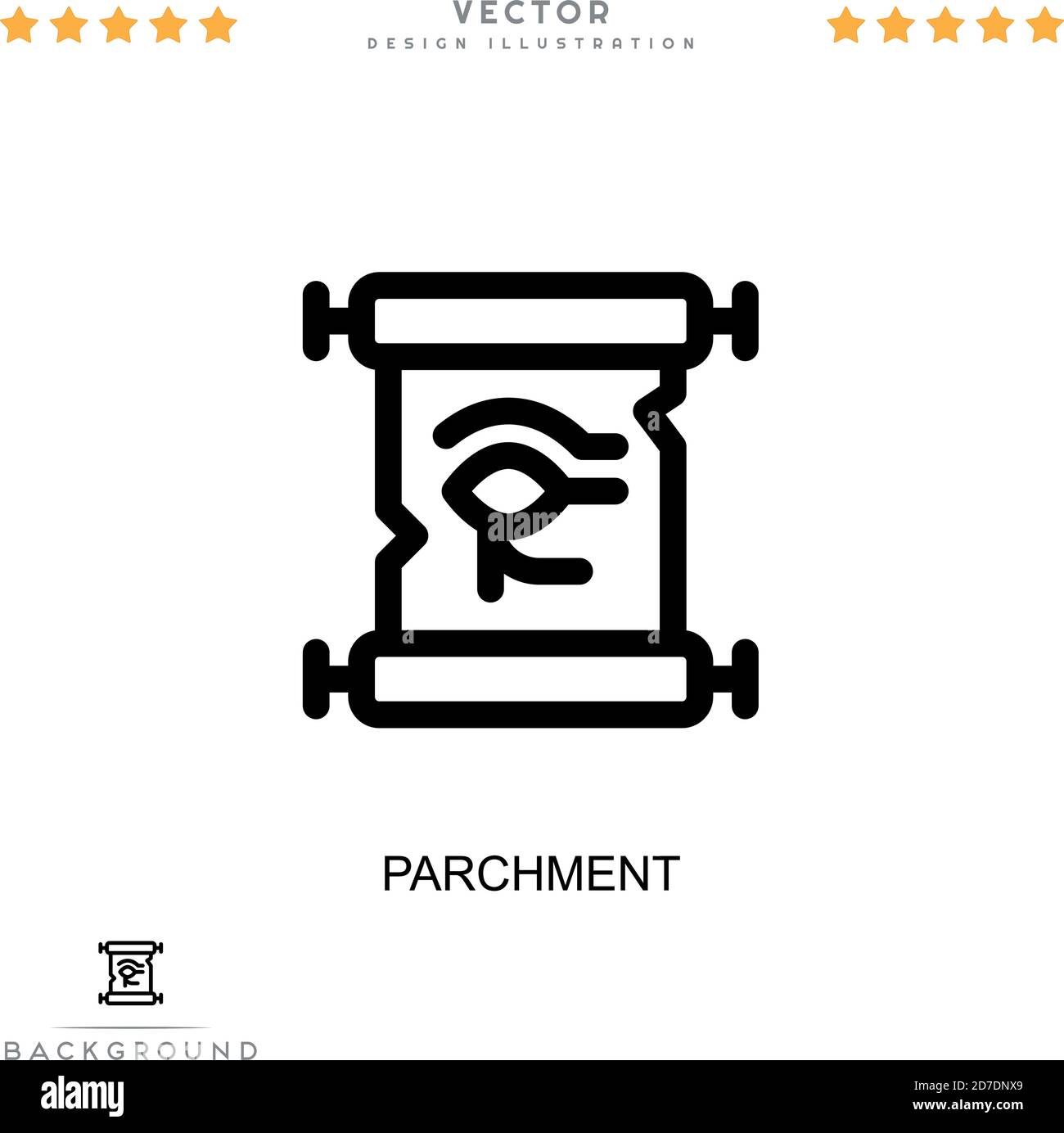 Parchment icon. Simple element from digital disruption collection. Line ...