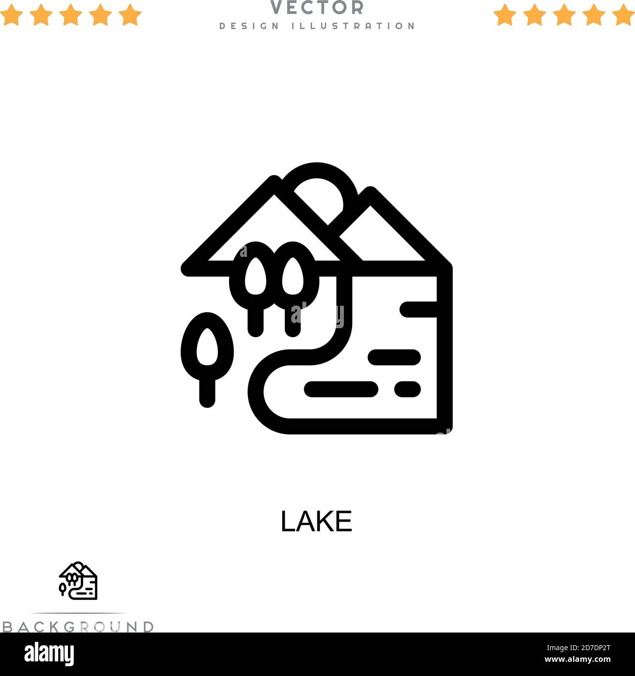 Lake icon. Simple element from digital disruption collection. Line Lake ...