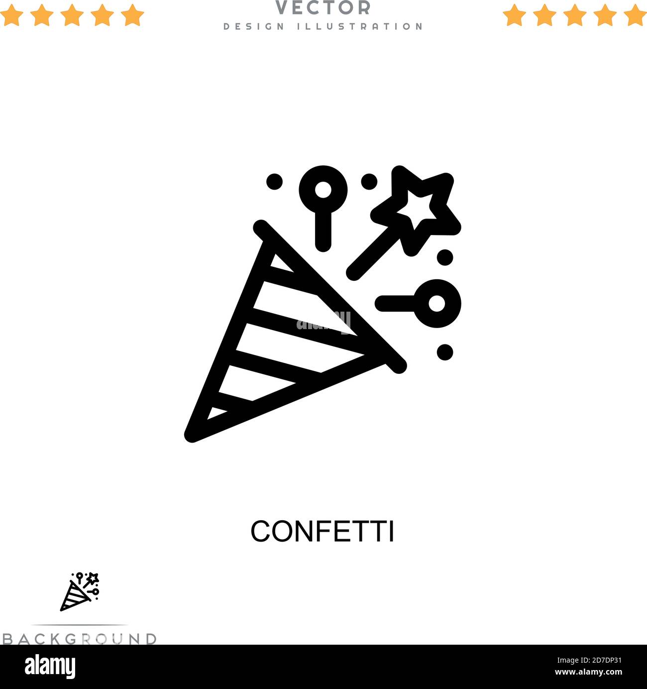 Confetti icon. Simple element from digital disruption collection. Line ...