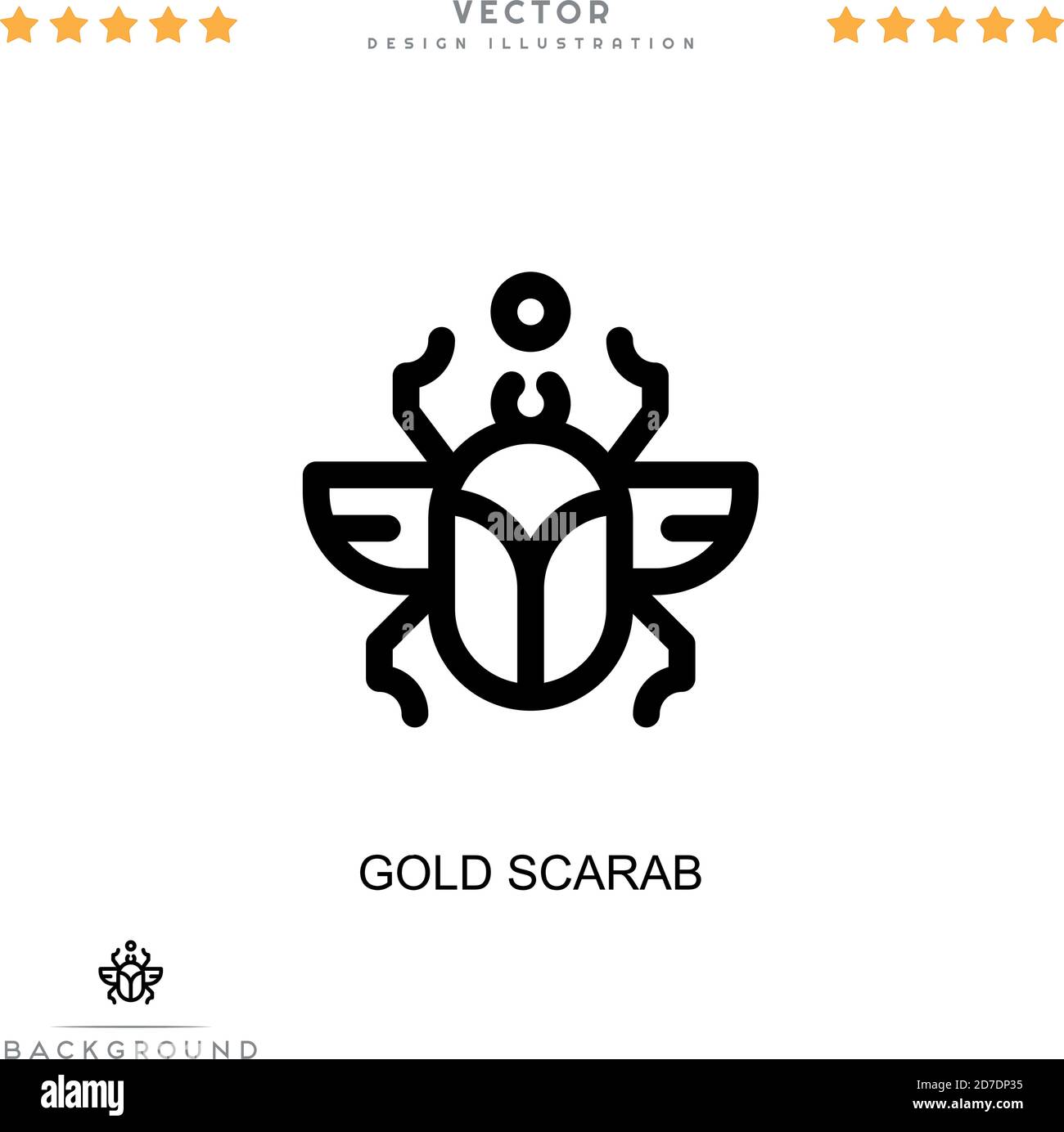 Gold scarab icon. Simple element from digital disruption collection ...