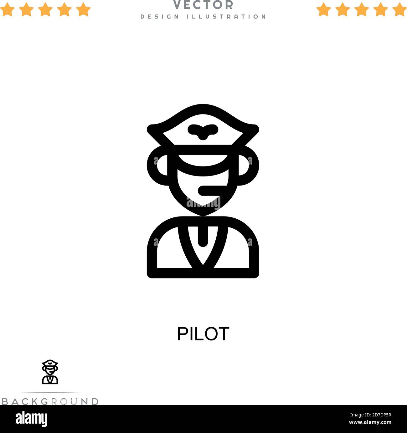 Pilot icon. Simple element from digital disruption collection. Line ...