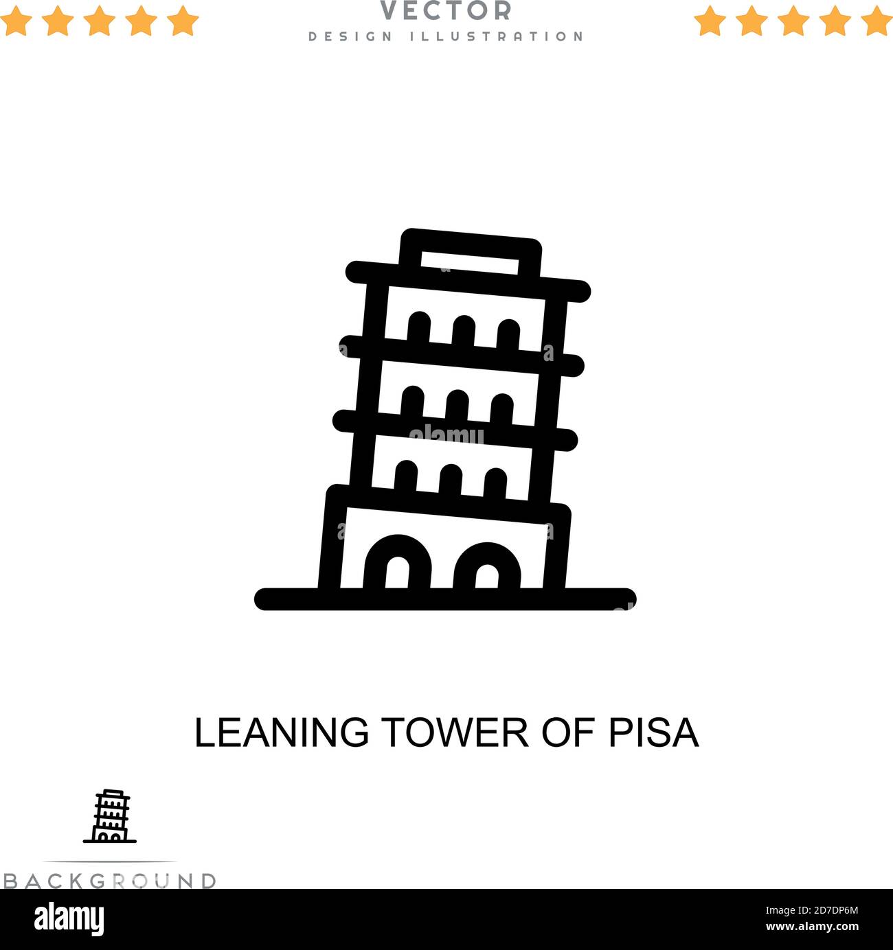 Leaning tower of pisa icon. Simple element from digital disruption ...