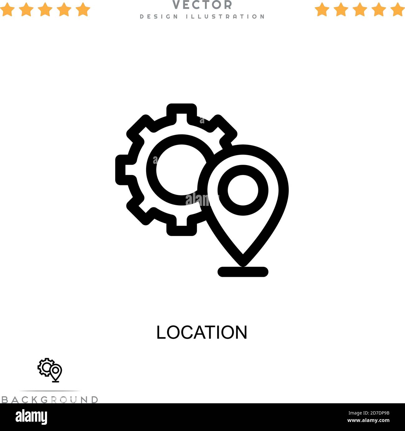 Location icon. Simple element from digital disruption collection. Line ...