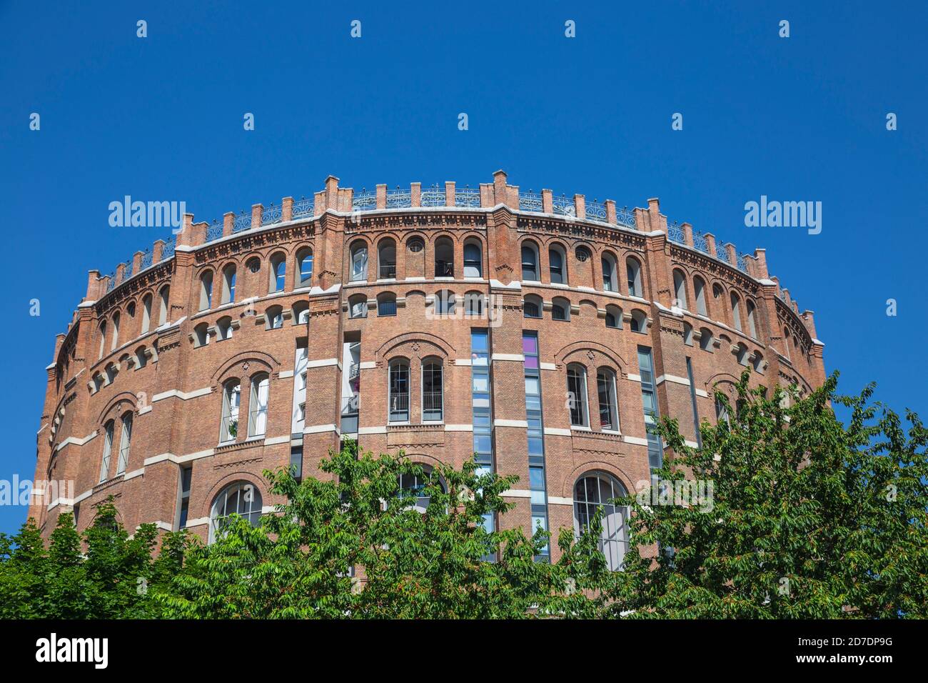 Austria, Vienna, Simmering, Gasometer buildings - gas storage tanks ...
