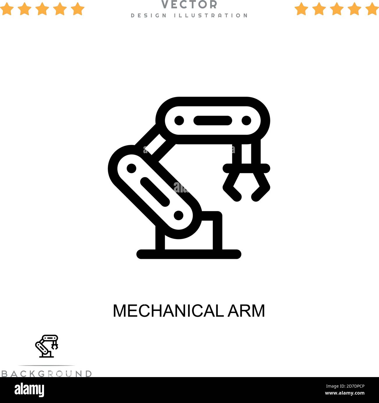 Mechanical arm icon. Simple element from digital disruption collection ...