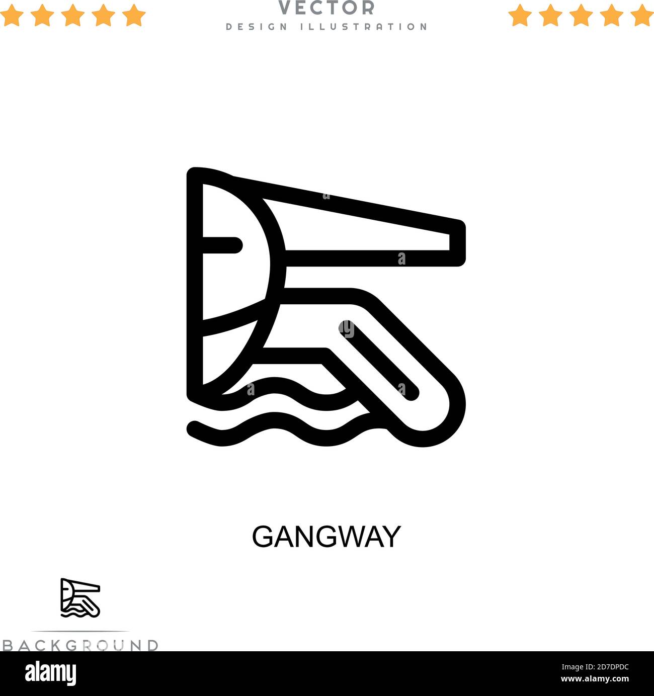 Ship passenger gangway Stock Vector Images - Alamy