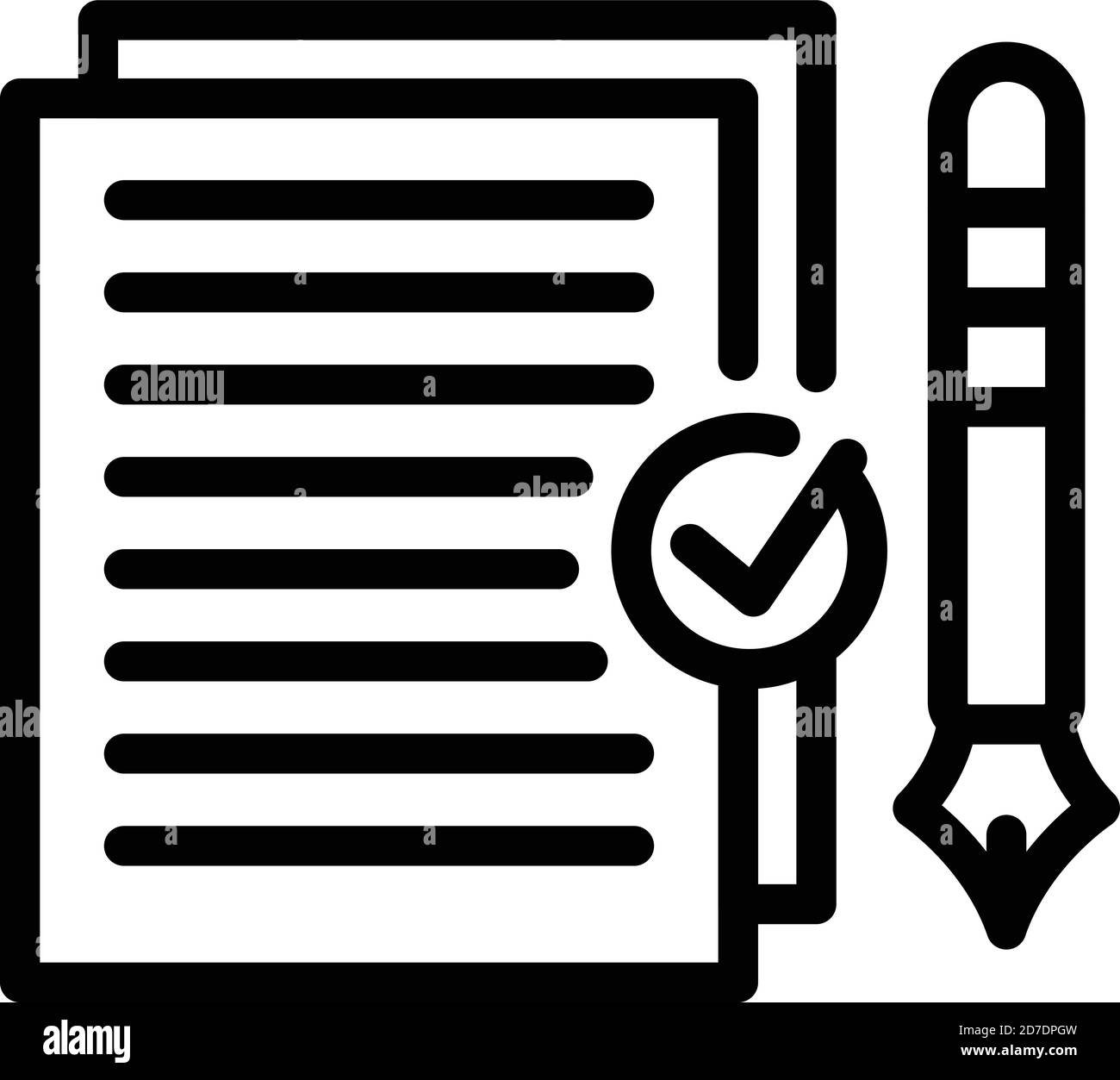 Writing Icon Outline Writing Vector Icon For Web Design Isolated On
