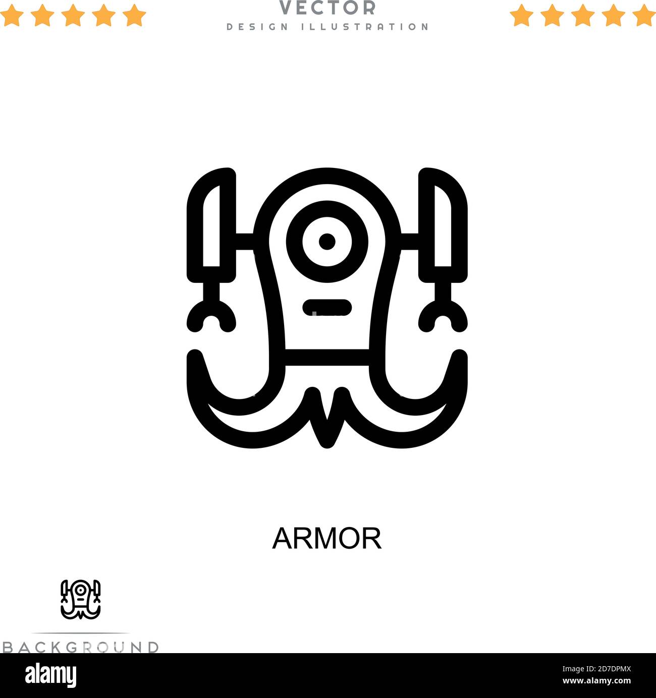 Armor icon. Simple element from digital disruption collection. Line ...