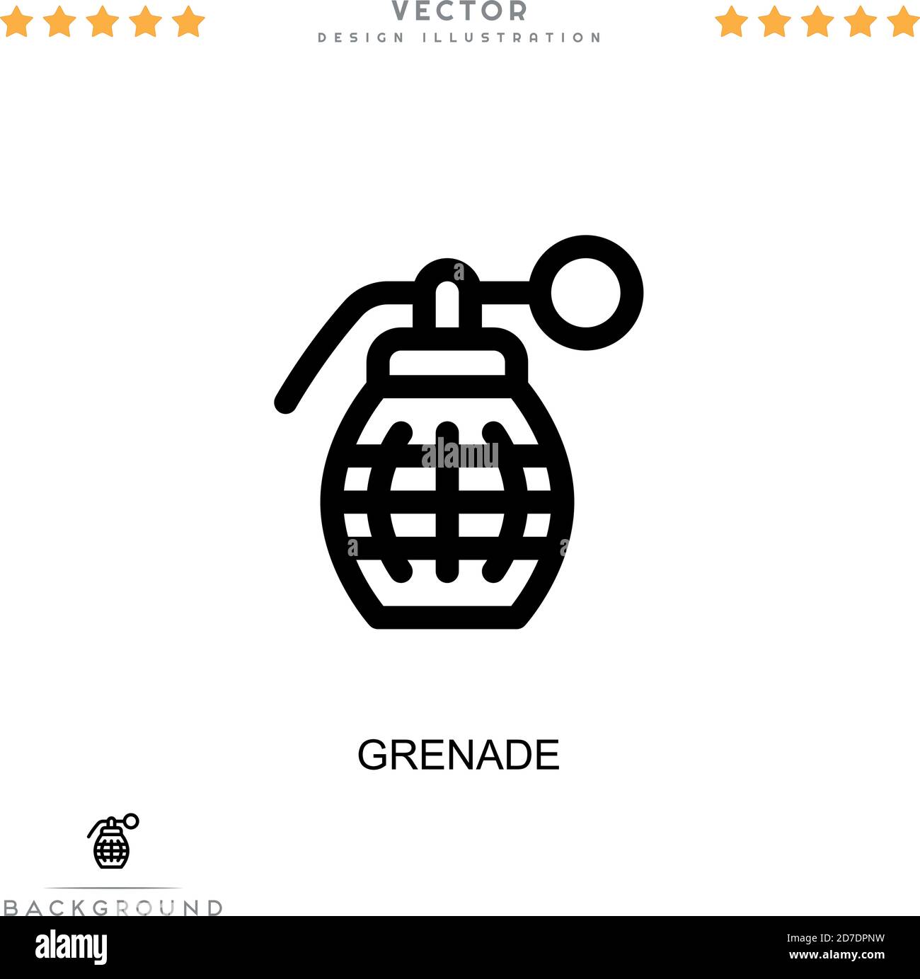 Grenade icon. Simple element from digital disruption collection. Line ...
