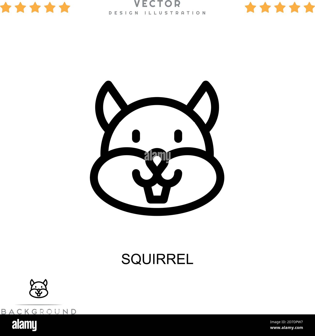 Squirrel icon. Simple element from digital disruption collection. Line ...