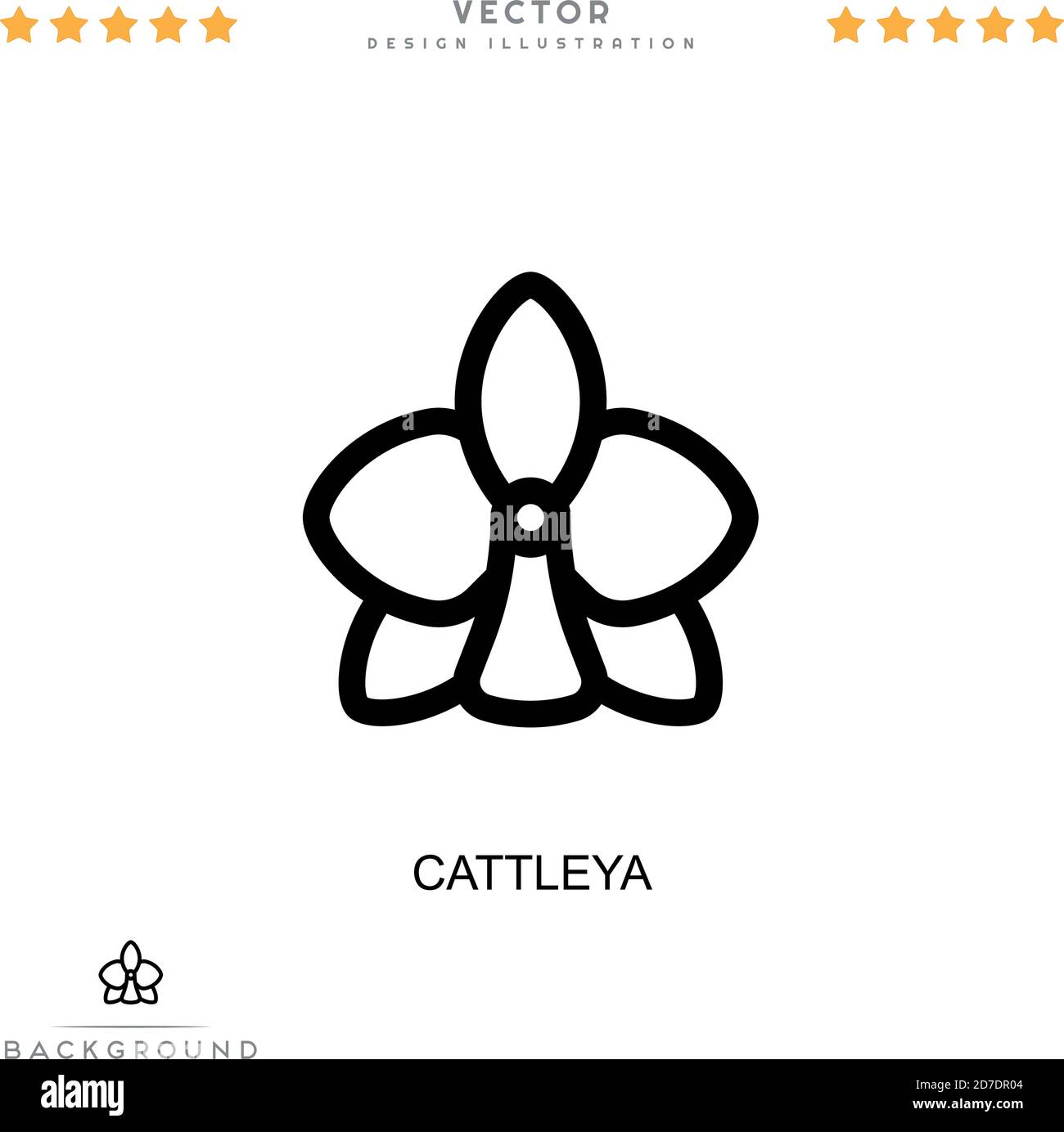 Cattleya icon. Simple element from digital disruption collection. Line ...