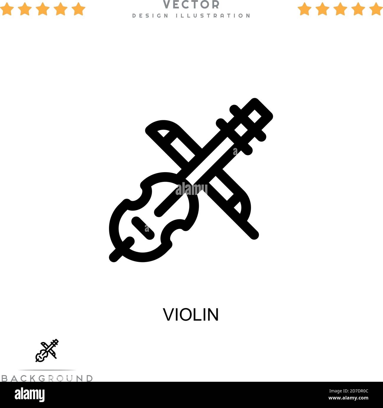 Violin icon. Simple element from digital disruption collection. Line ...