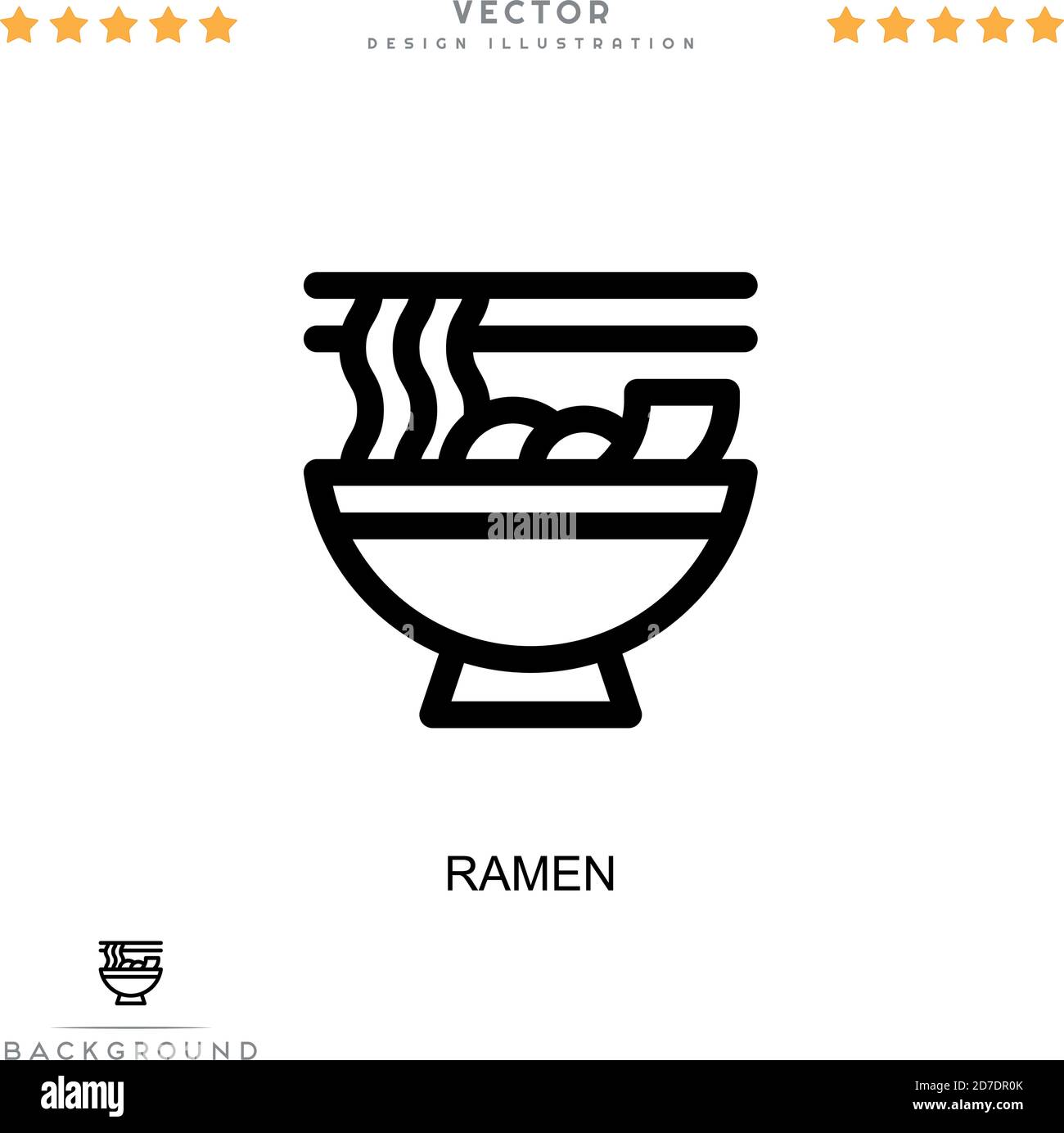 Ramen icon. Simple element from digital disruption collection. Line ...