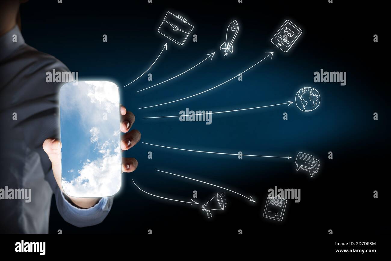 Smartphone interface application Stock Photo - Alamy