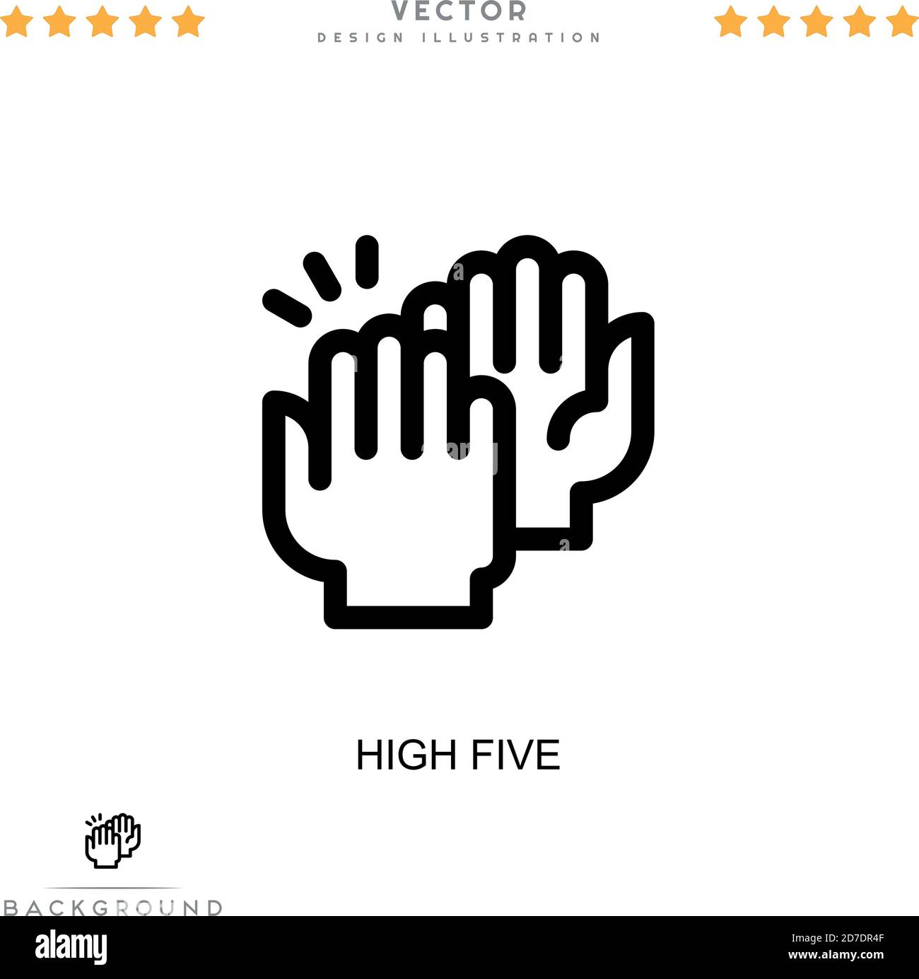 High five icon. Simple element from digital disruption collection. Line ...