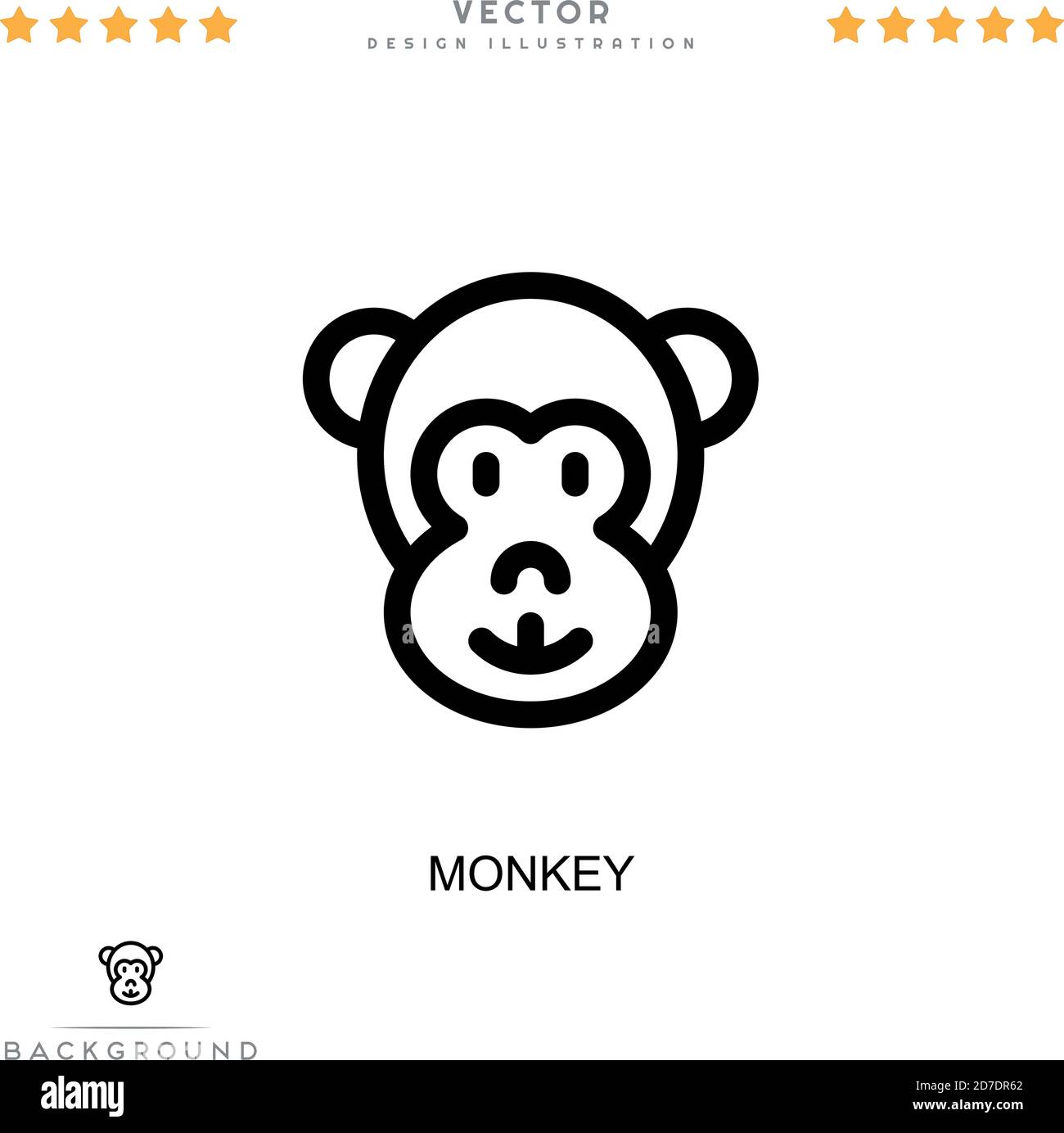 Monkey icon. Simple element from digital disruption collection. Line ...