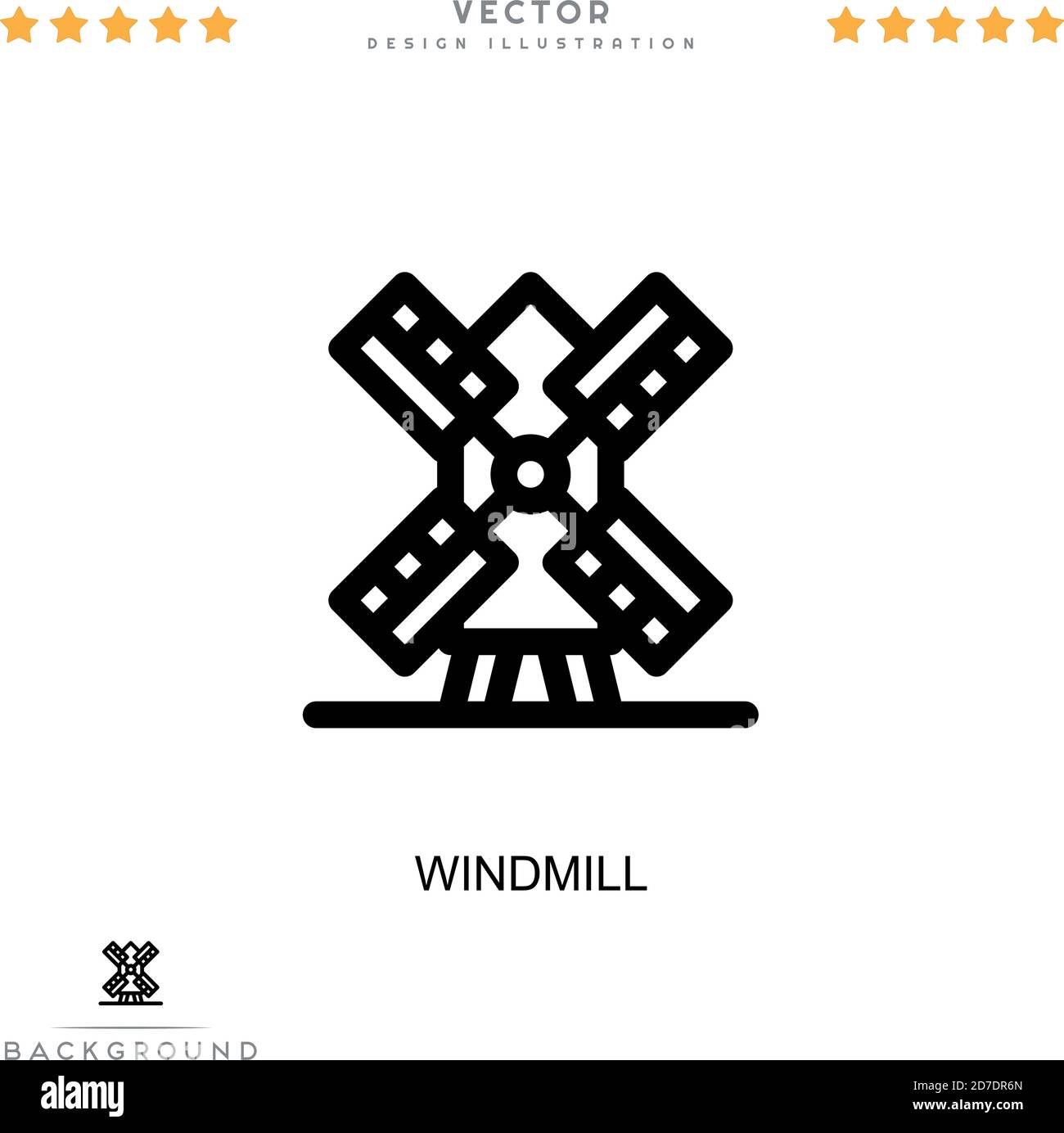 Windmill icon. Simple element from digital disruption collection. Line ...