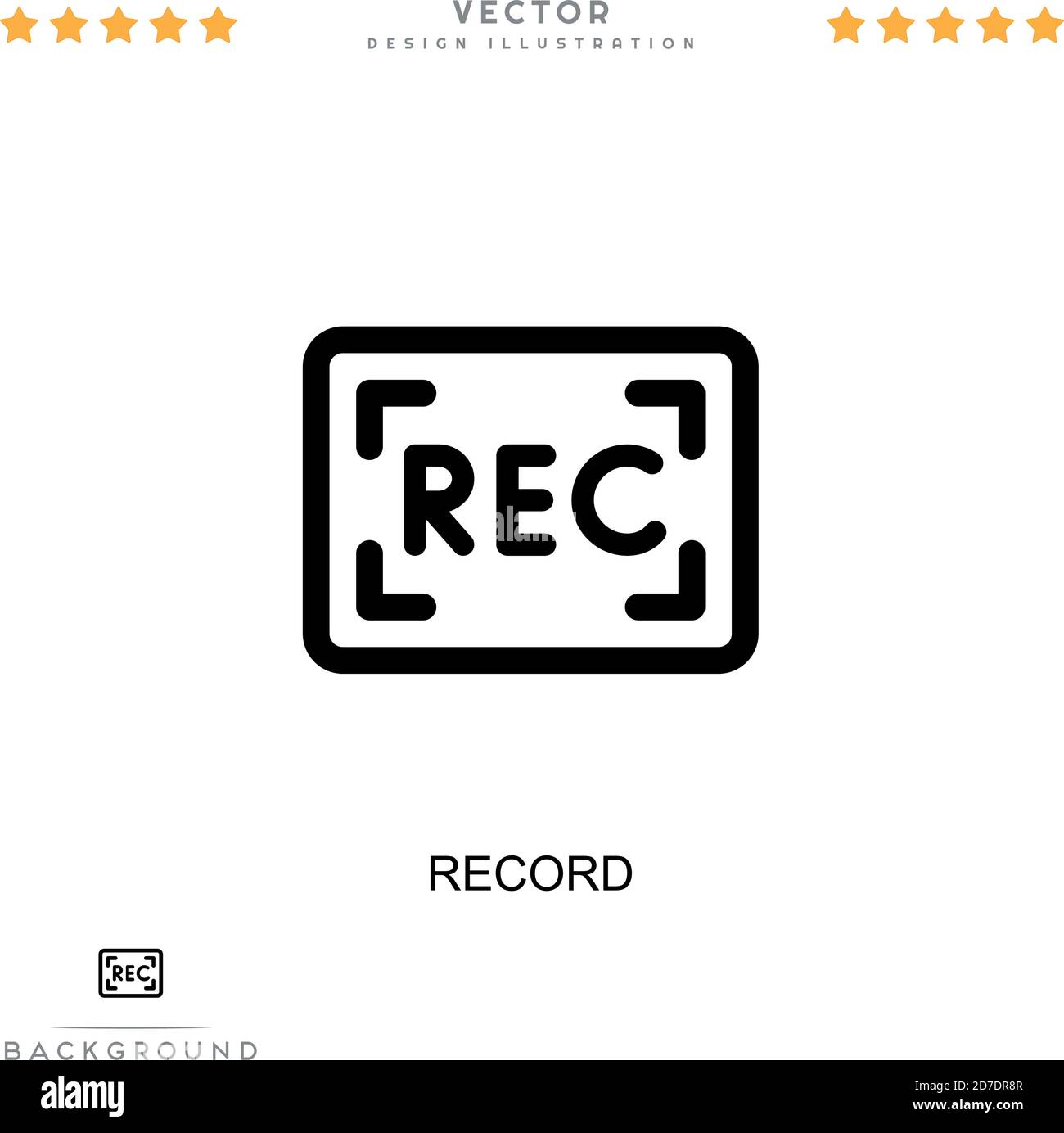 Record icon. Simple element from digital disruption collection. Line ...