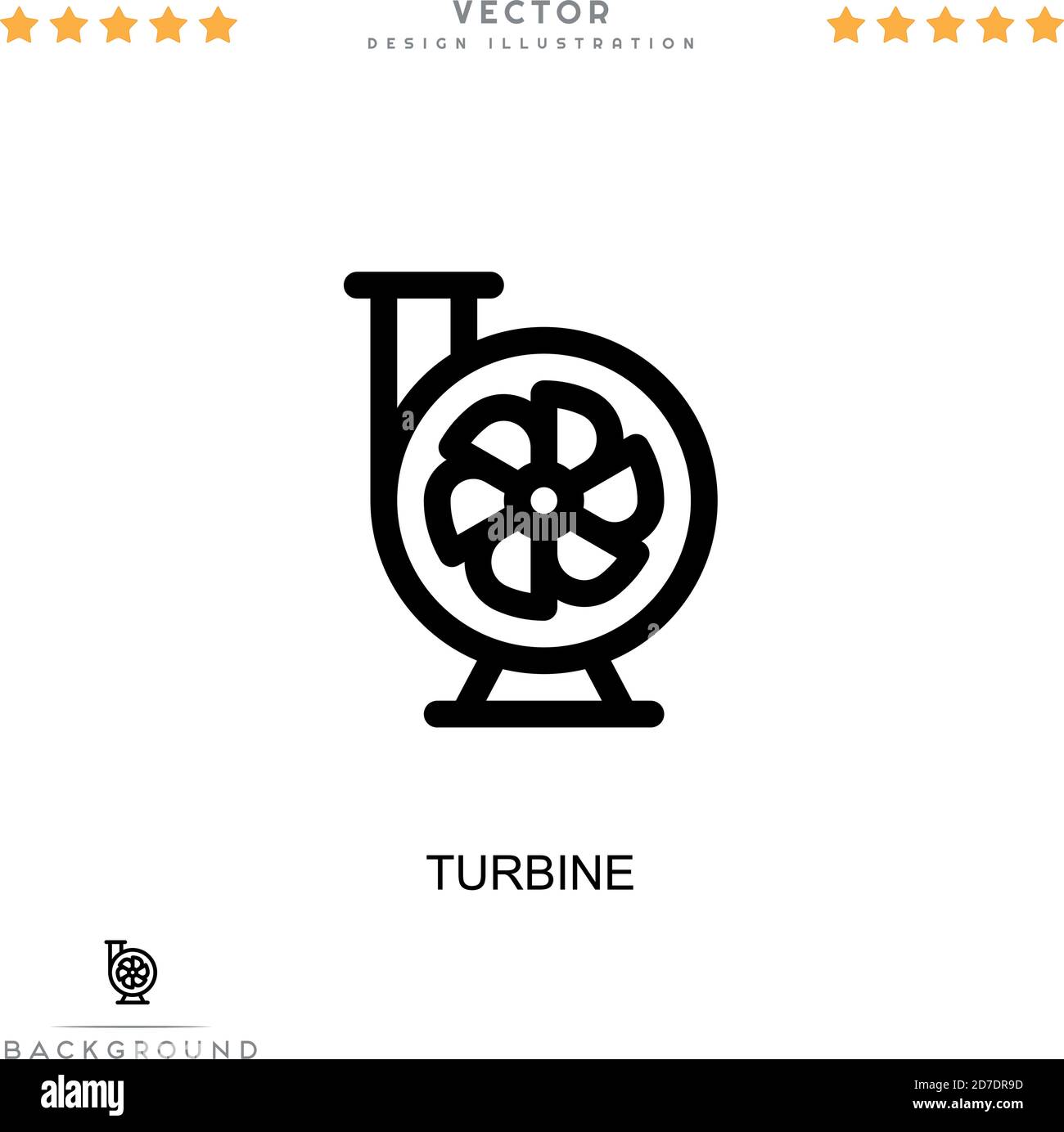 Turbine icon. Simple element from digital disruption collection. Line ...