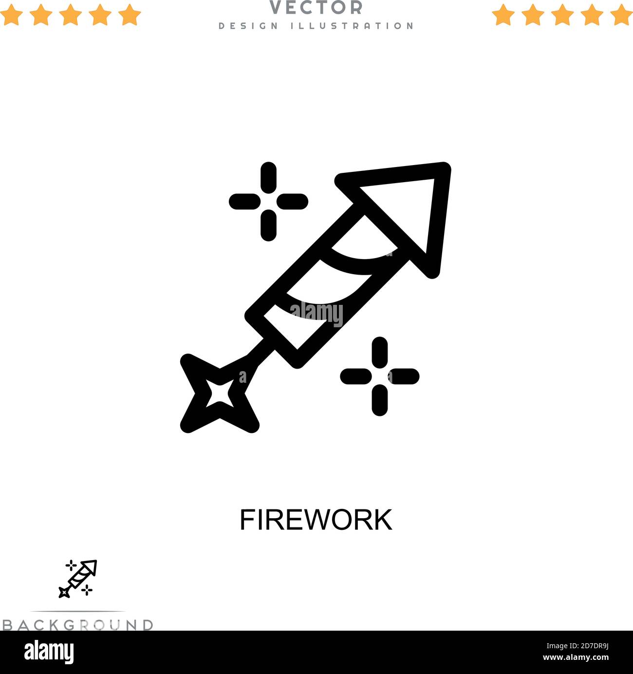 Firework icon. Simple element from digital disruption collection. Line ...