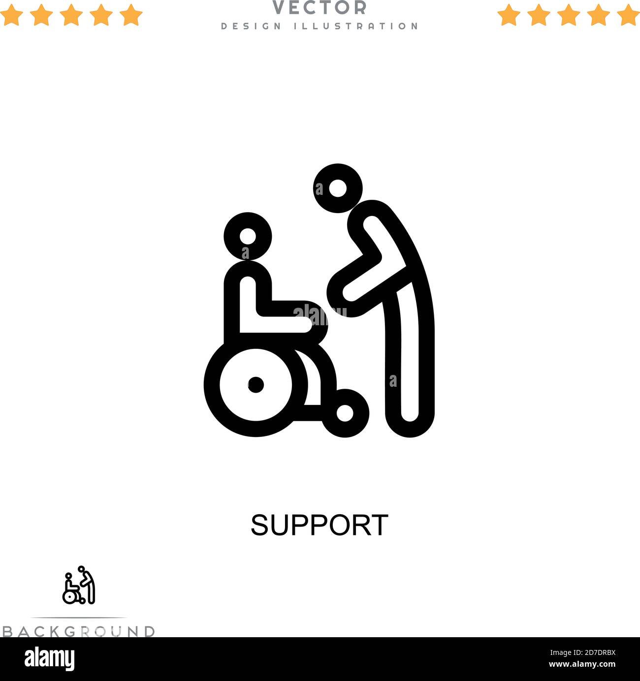 Support icon. Simple element from digital disruption collection. Line ...