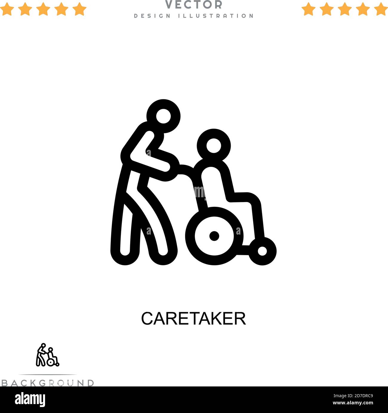 Caretaker icon. Simple element from digital disruption collection. Line ...