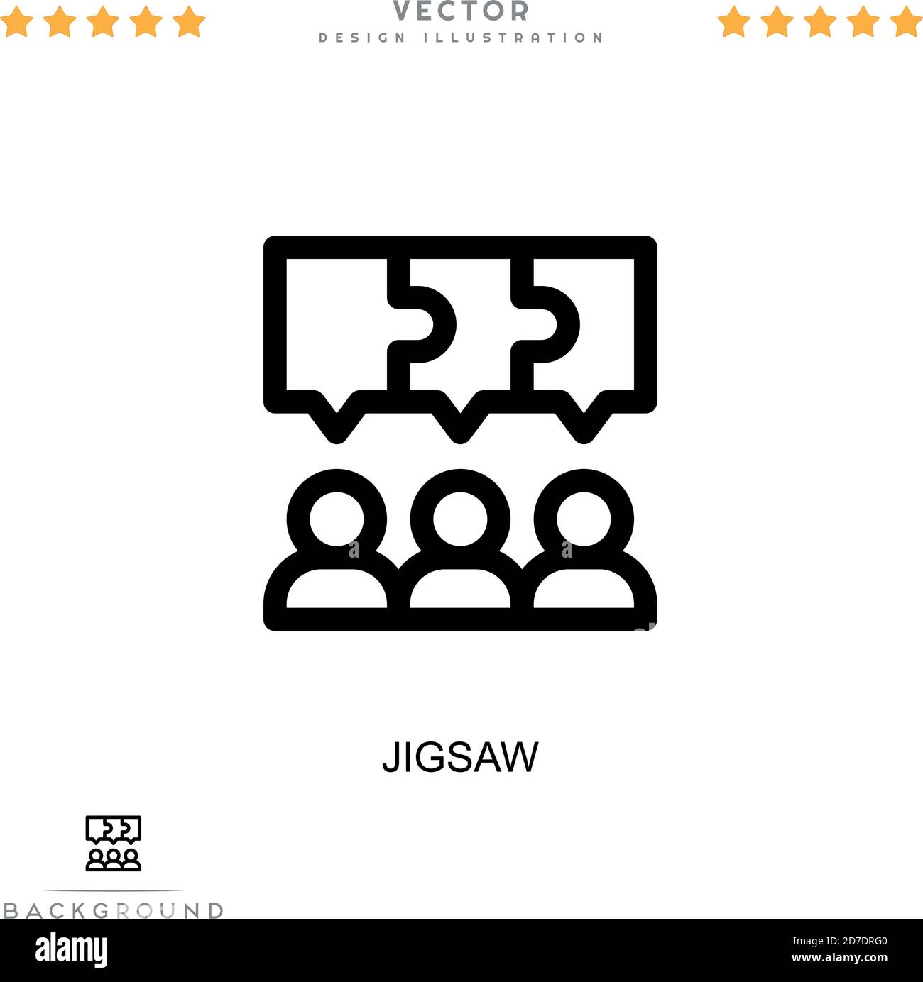 Jigsaw icon. Simple element from digital disruption collection. Line ...