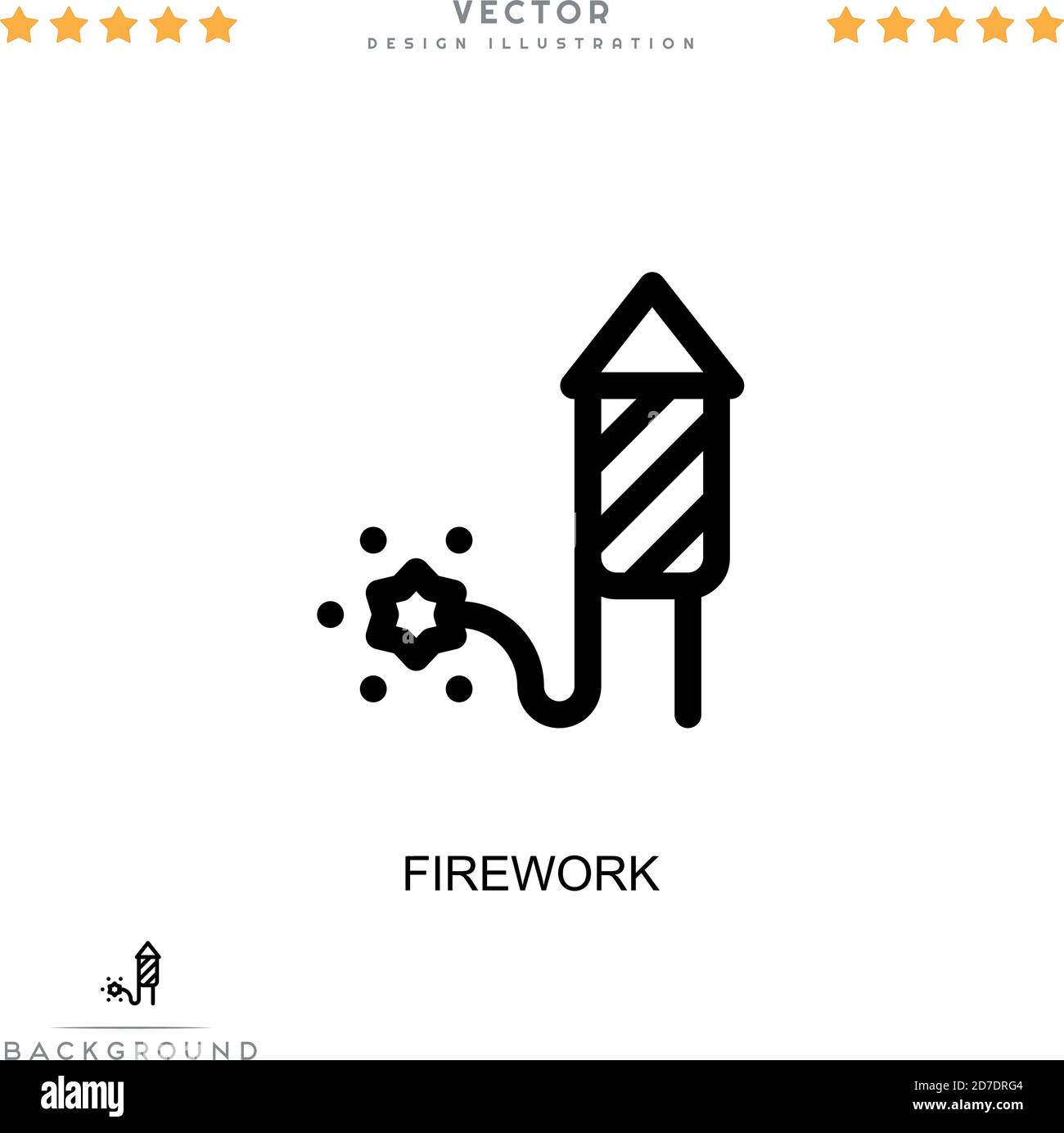 Firework icon. Simple element from digital disruption collection. Line ...