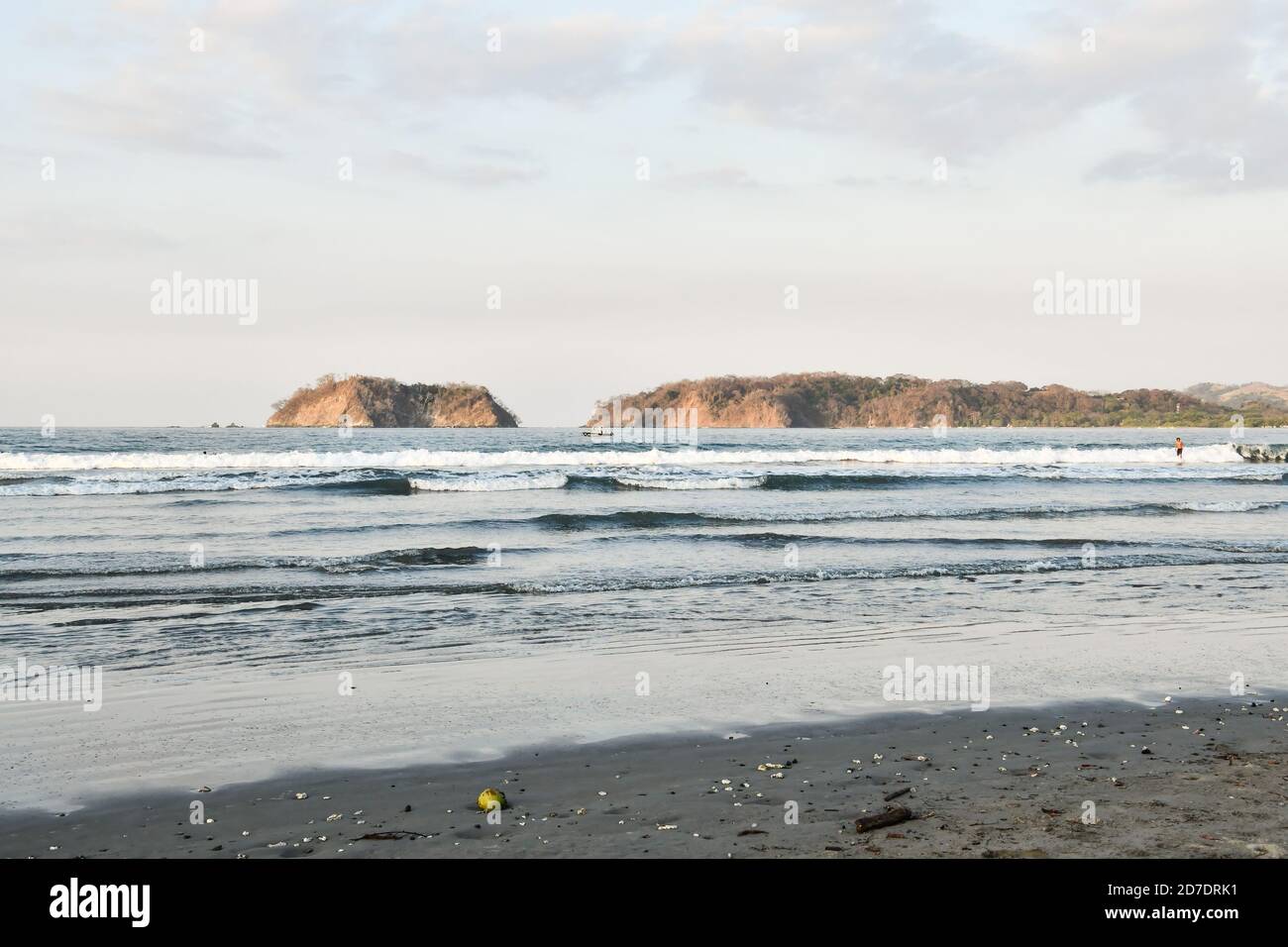 sunset on beach in samara nicoya costa rica central america Stock Photo ...