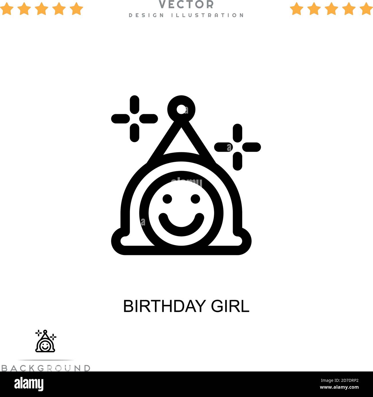 Birthday girl icon. Simple element from digital disruption collection ...