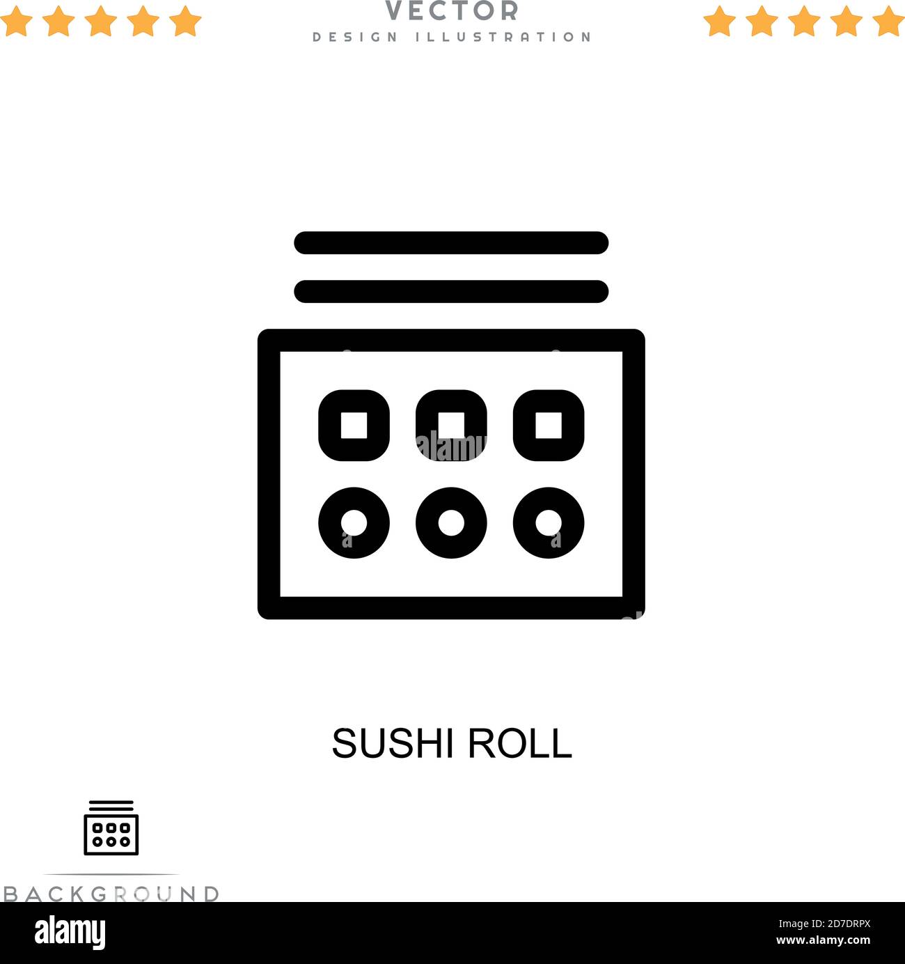 Sushi roll icon. Simple element from digital disruption collection ...
