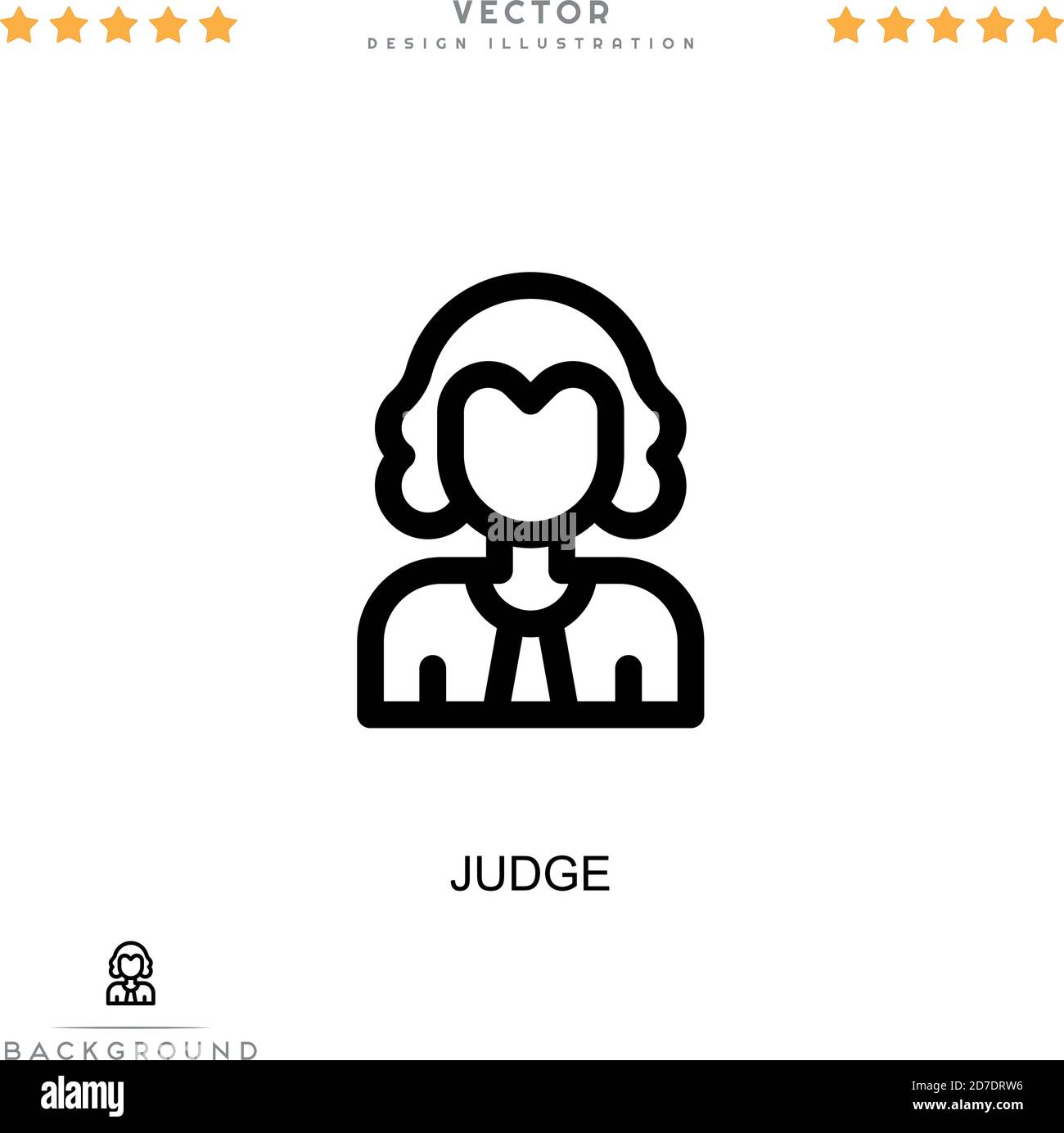 Judge icon. Simple element from digital disruption collection. Line ...