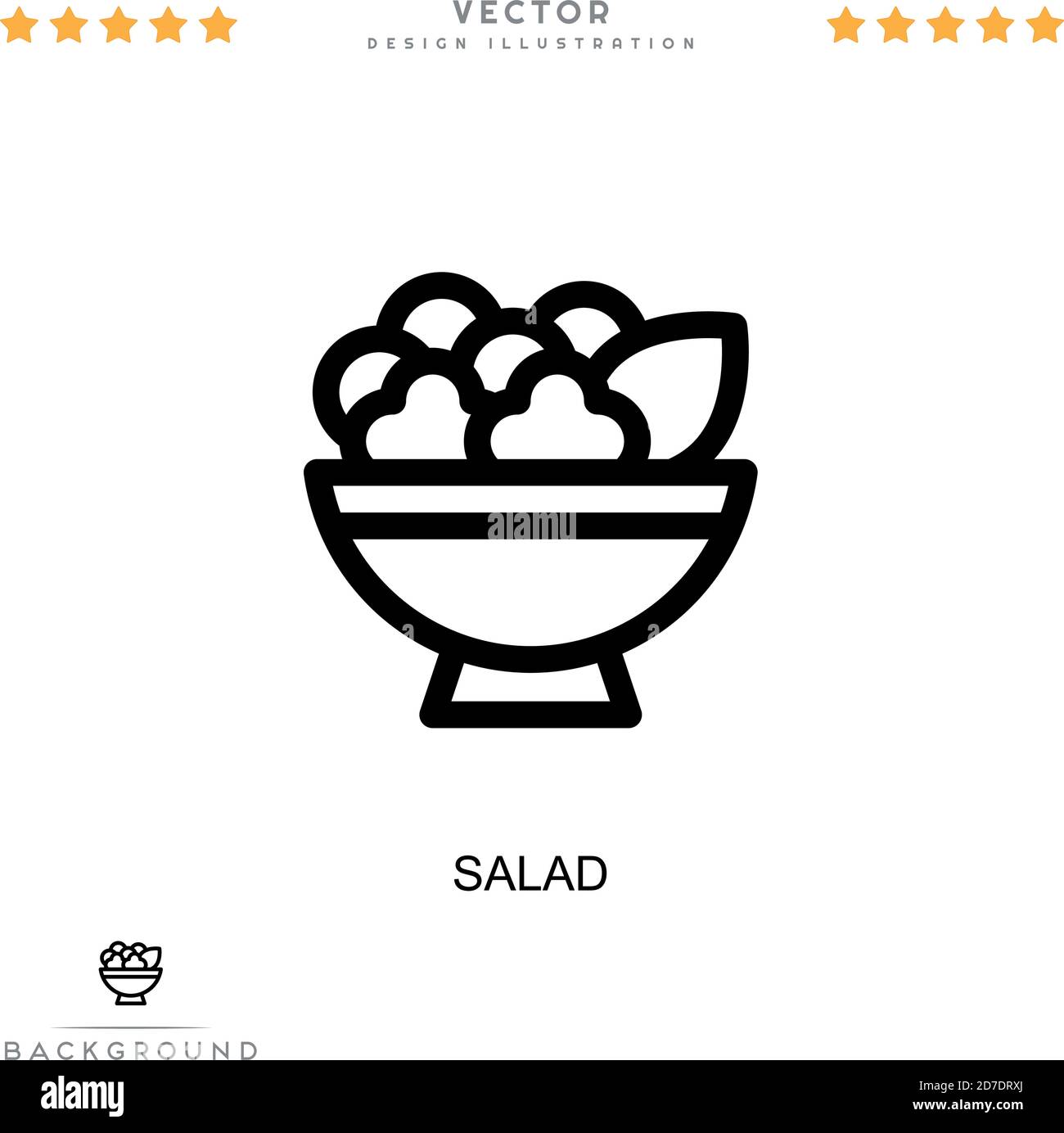 Salad icon. Simple element from digital disruption collection. Line ...