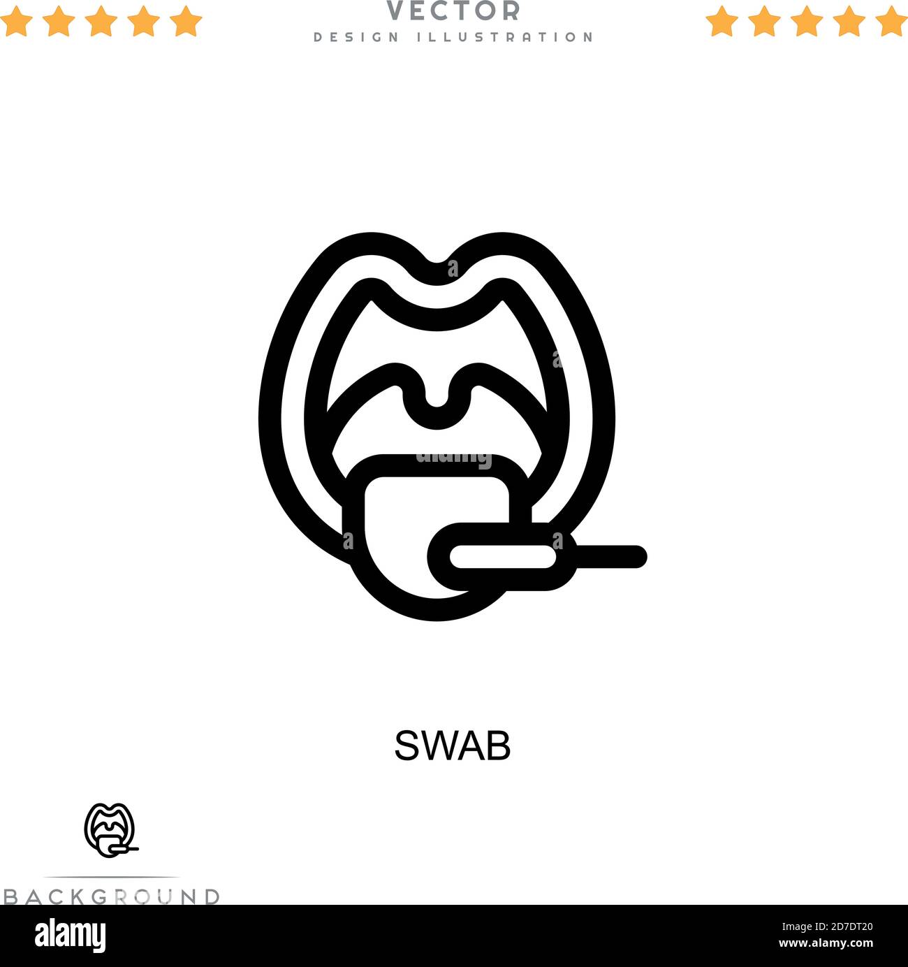 Swab icon. Simple element from digital disruption collection. Line Swab ...
