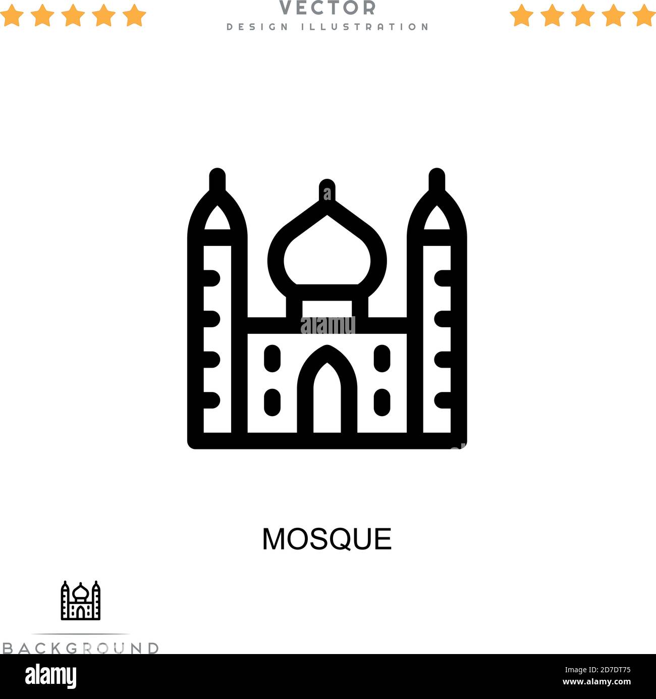 Mosque icon. Simple element from digital disruption collection. Line ...
