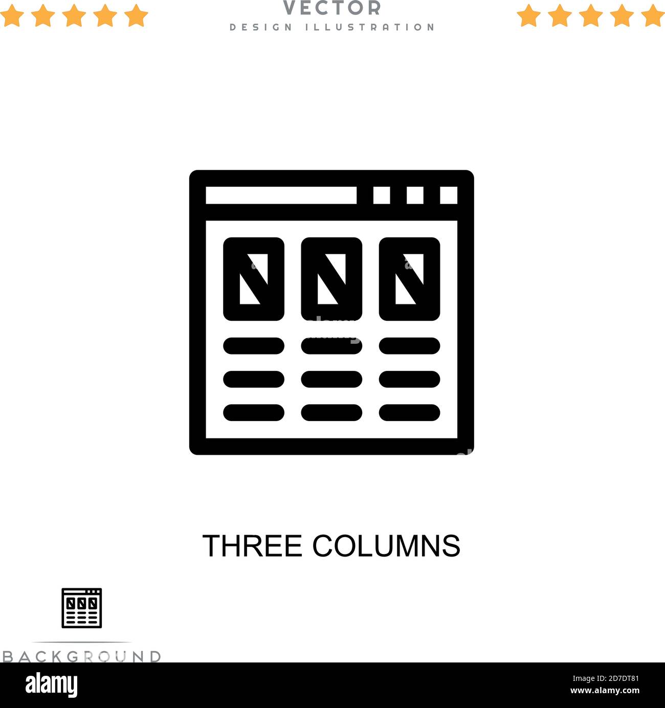 Three columns icon. Simple element from digital disruption collection ...