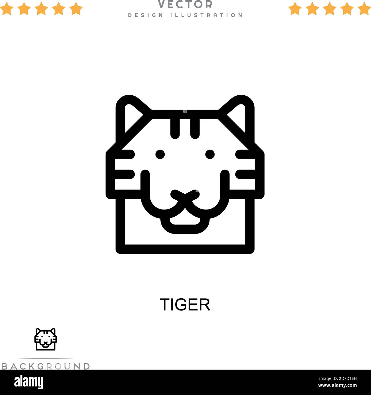 Tiger icon. Simple element from digital disruption collection. Line ...